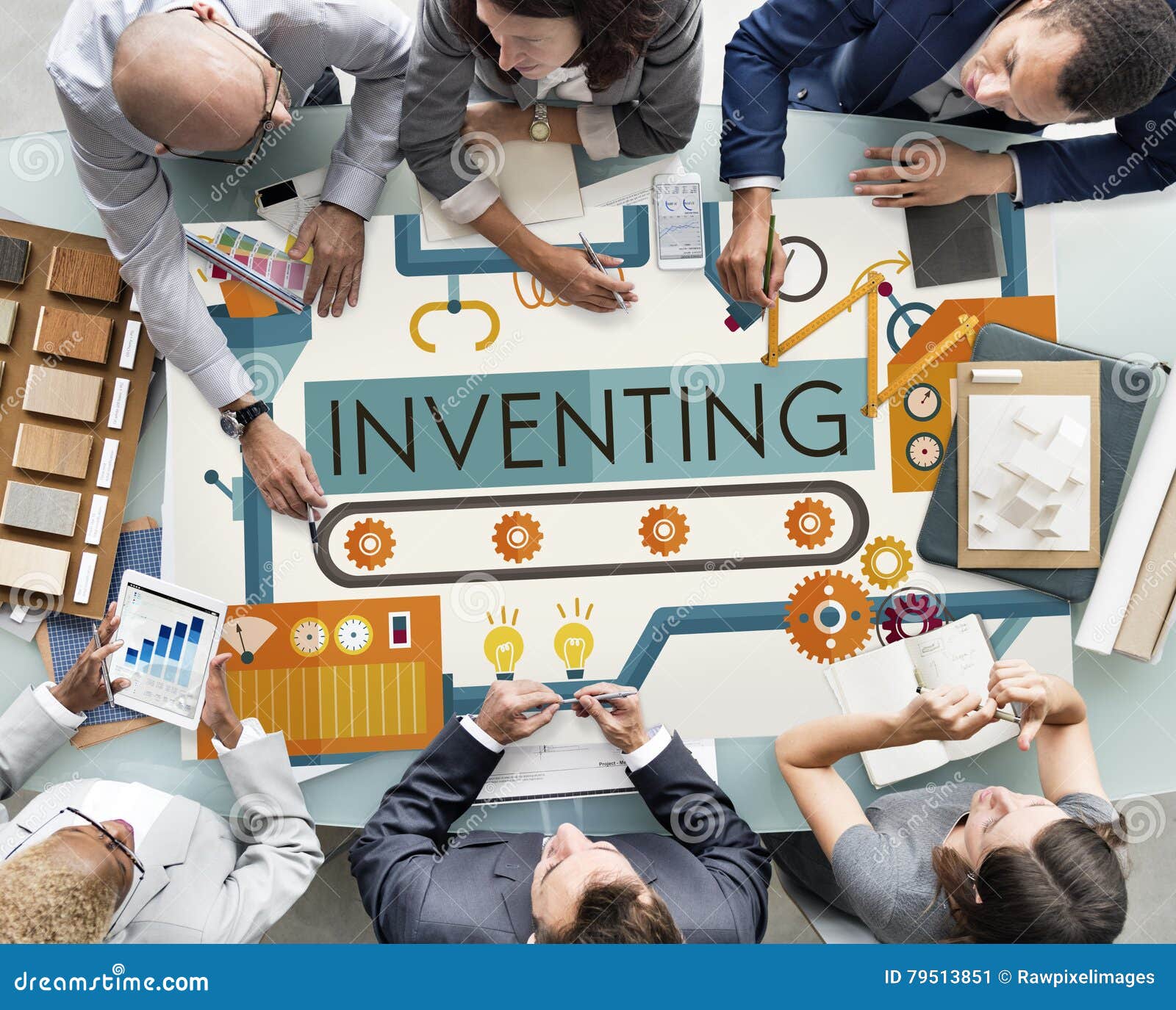 Inventing Innovation Create Creative Process Concept Stock Image ...