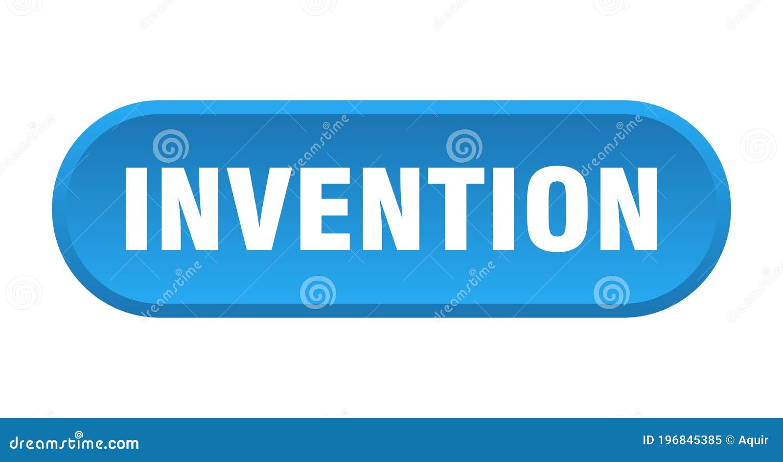 Invention Button. Rounded Sign on White Background Stock Vector ...
