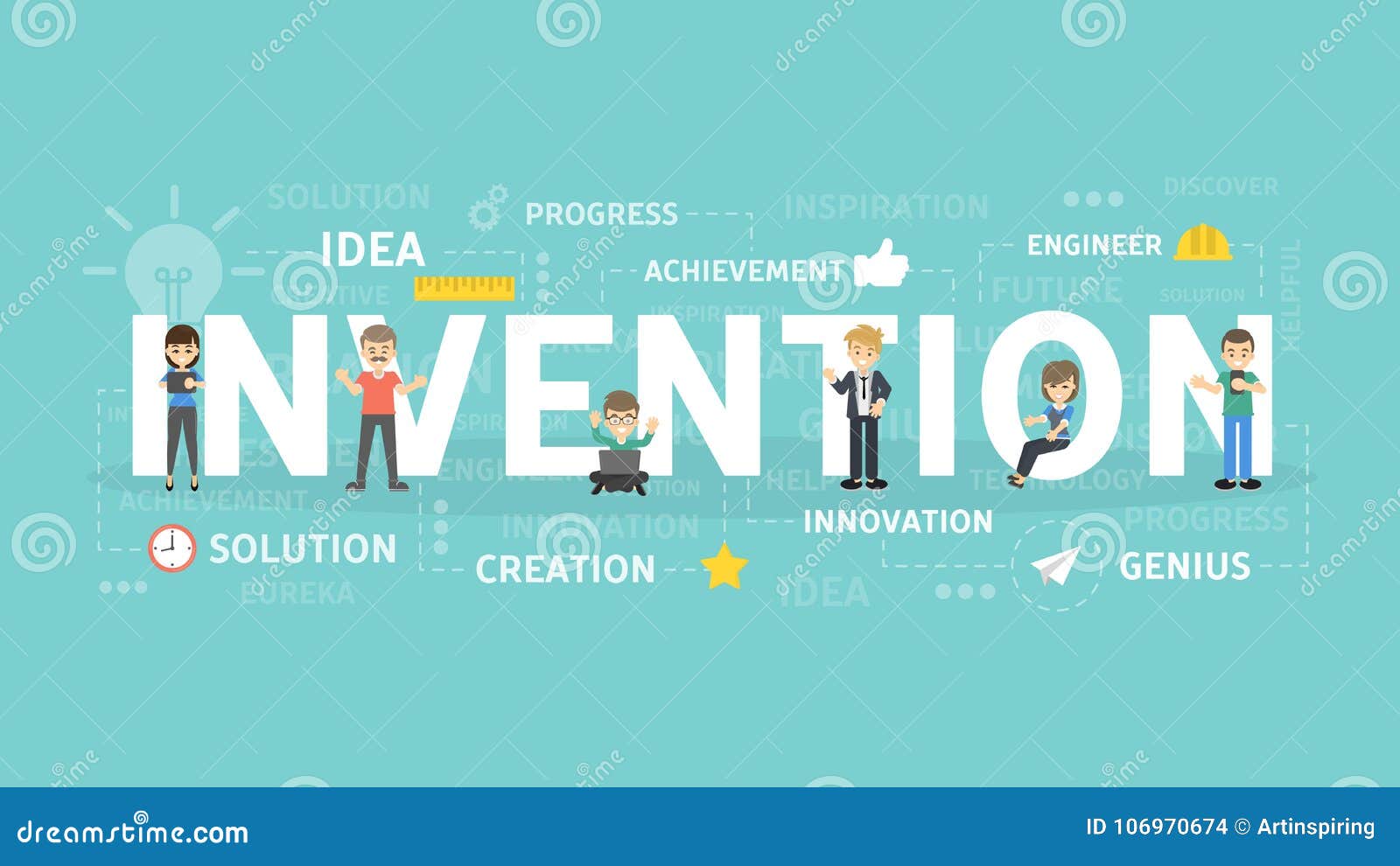Invention Concept Illustration. Stock Vector - Illustration of modern ...