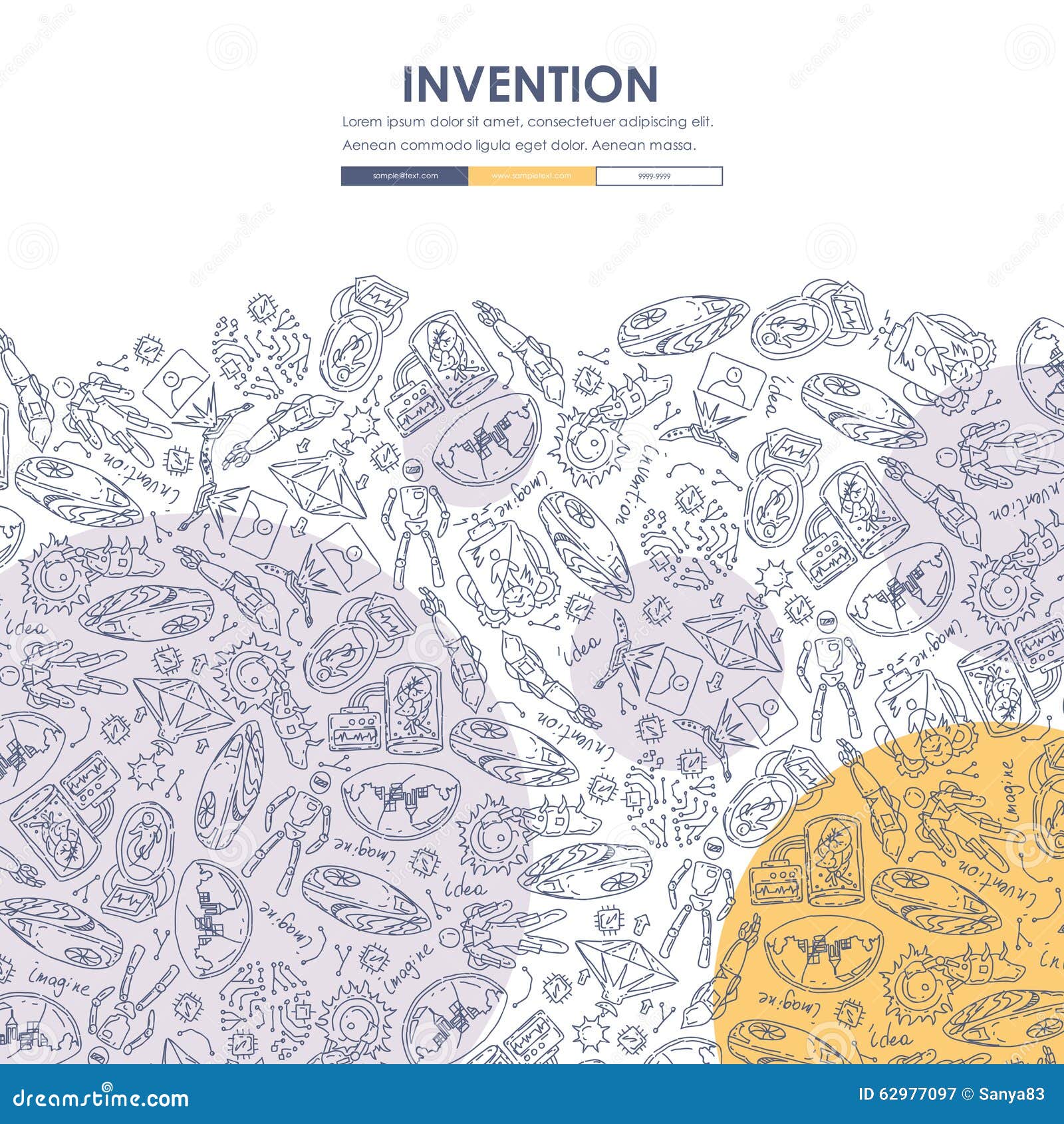 Invention Doodle Website Template Design Stock Vector - Illustration of ...
