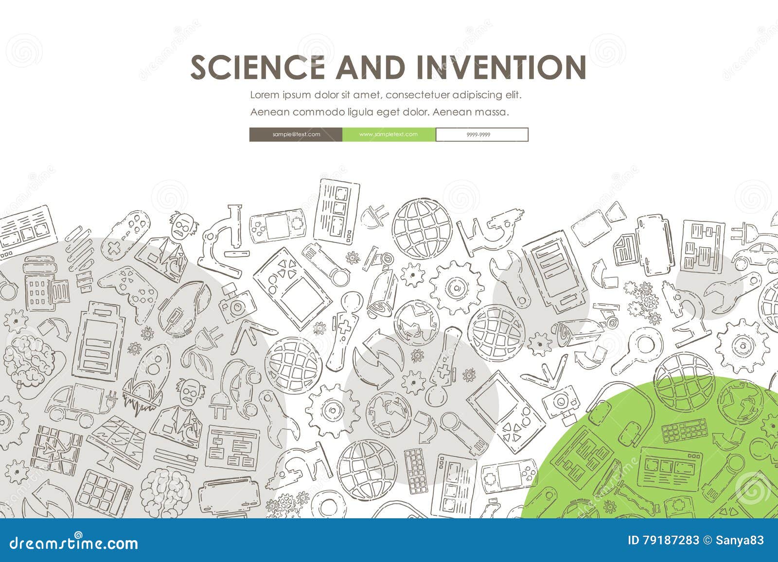 Invention Doodle Website Template Design Stock Vector - Illustration of ...