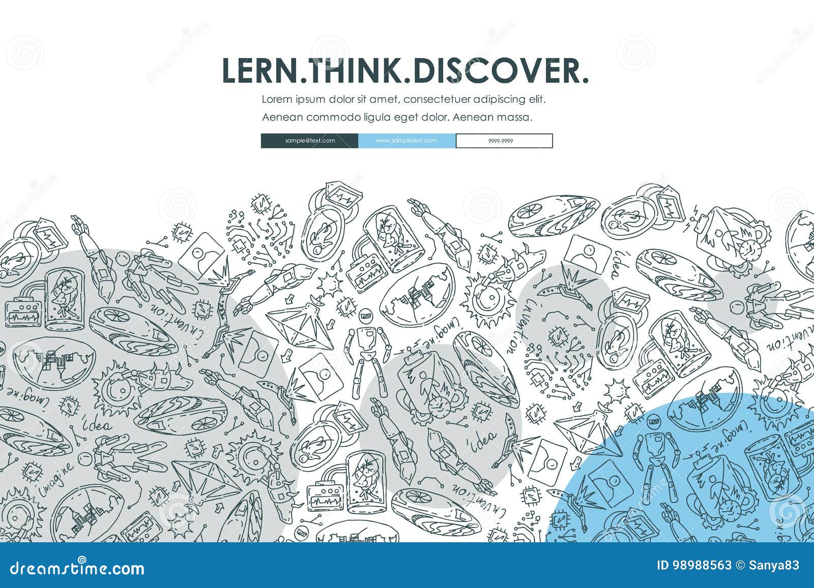 Invention Doodle Website Template Design Stock Vector - Illustration of ...