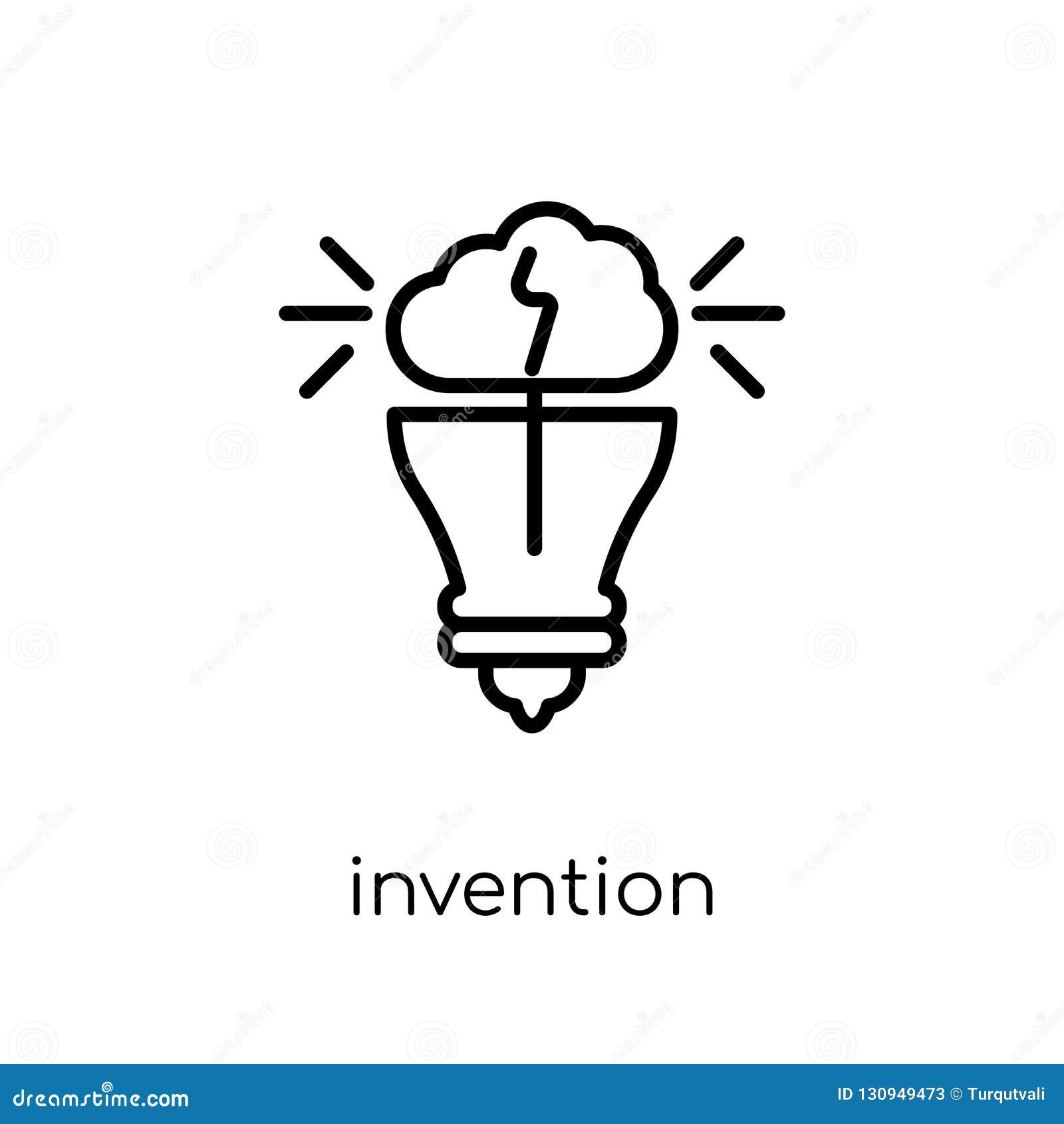 Invention Icon. Trendy Modern Flat Linear Vector Invention Icon Stock ...