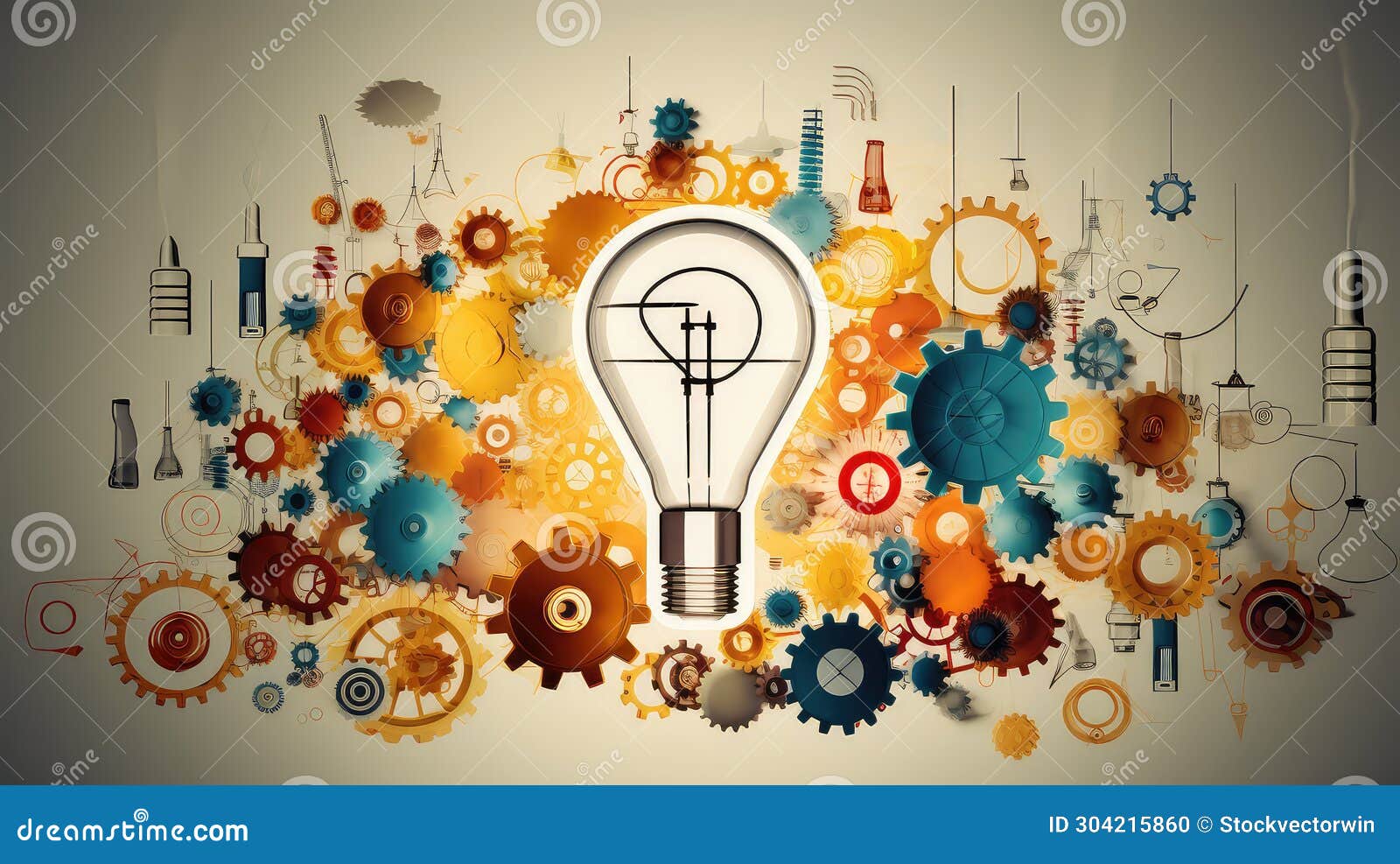 Invention Idea Innovation Background Stock Illustration - Illustration ...