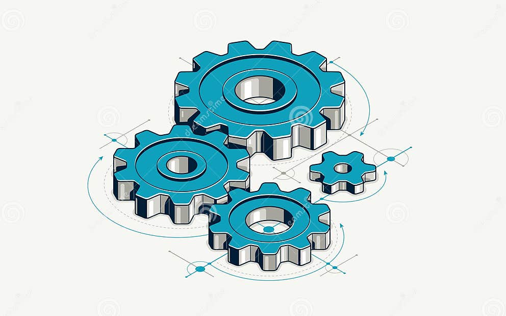 Invention Renovation and Development Concept, Gears and Cogs with Cad ...