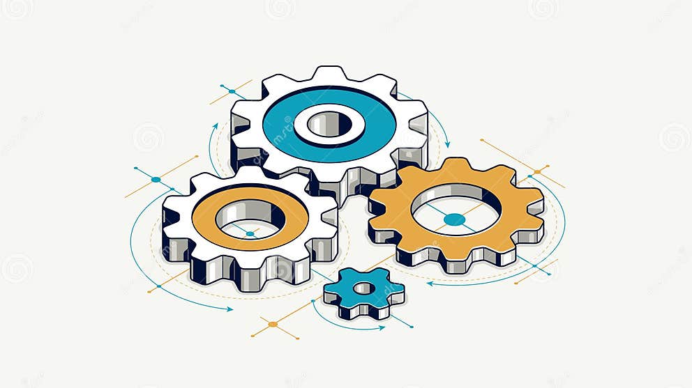 Invention Renovation and Development Concept, Gears and Cogs with Cad ...