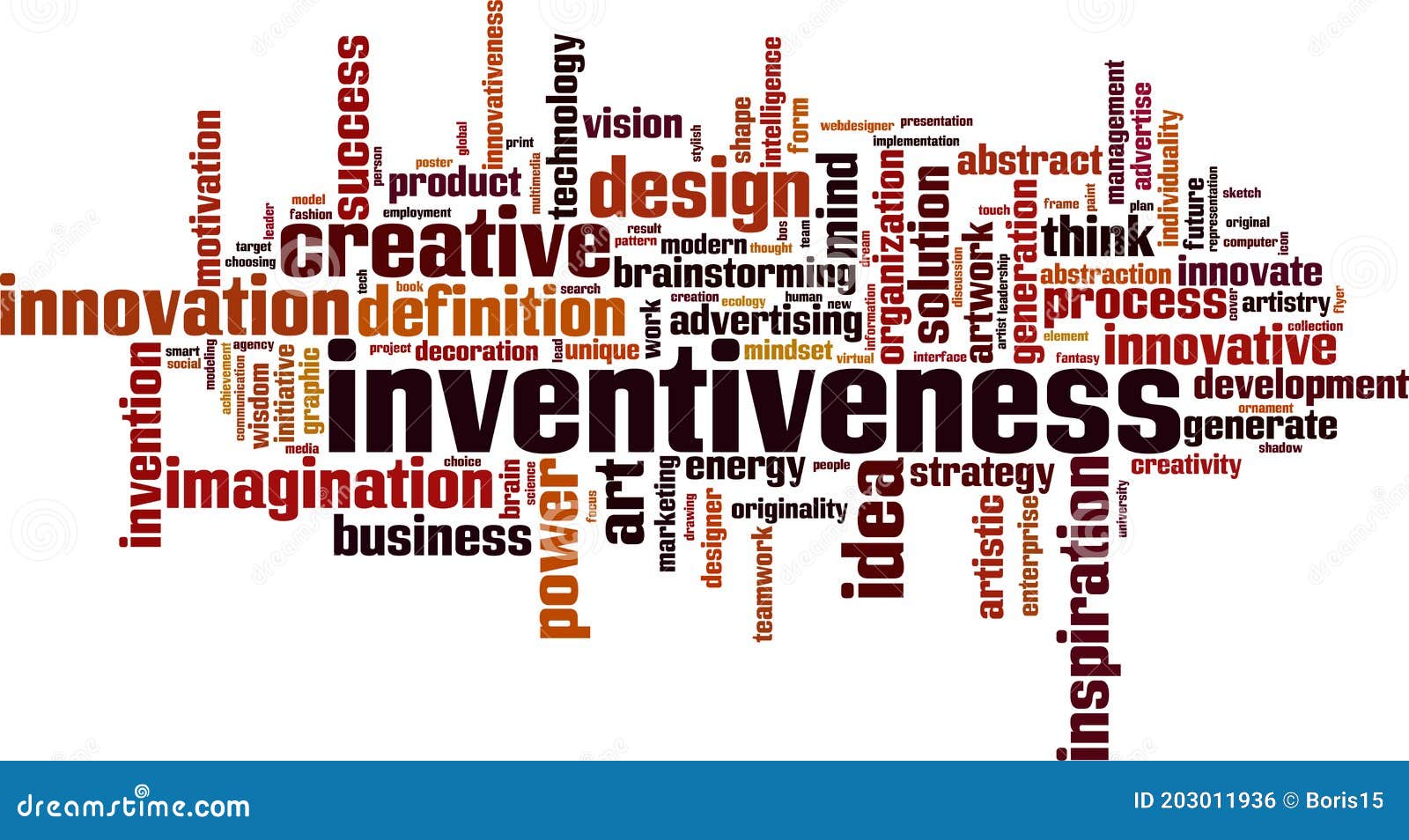 Inventiveness word cloud stock vector. Illustration of innovative ...