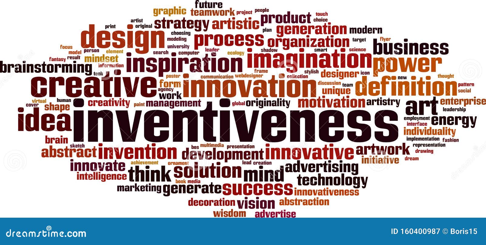 Inventiveness word cloud stock vector. Illustration of creativity ...