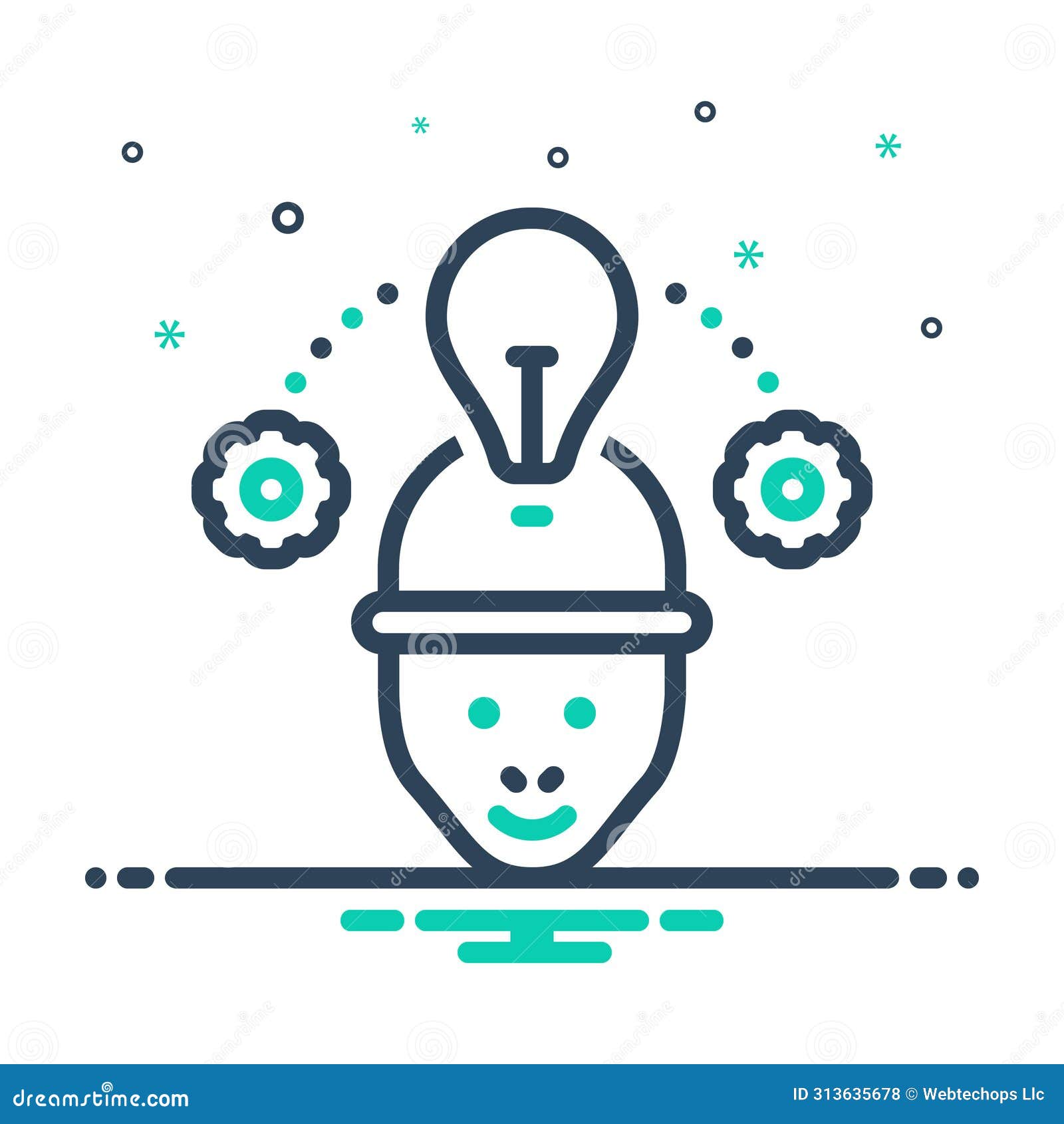 Mix Icon for Inventor, Idea and Creator Stock Vector - Illustration of ...