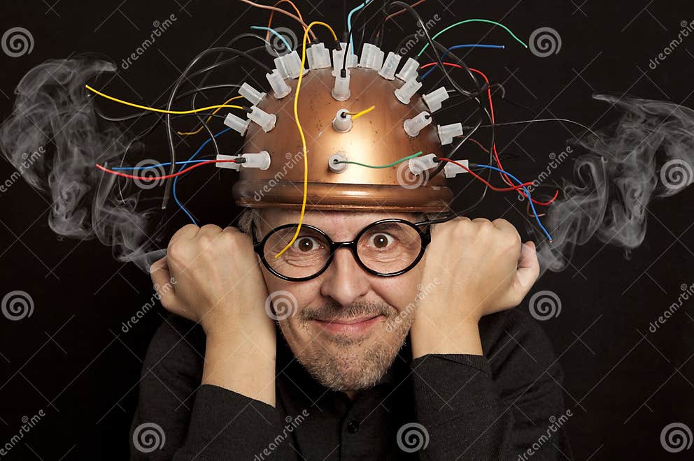 Inventor loco foto de archivo. Imagen de concepto, prueba - 67298306