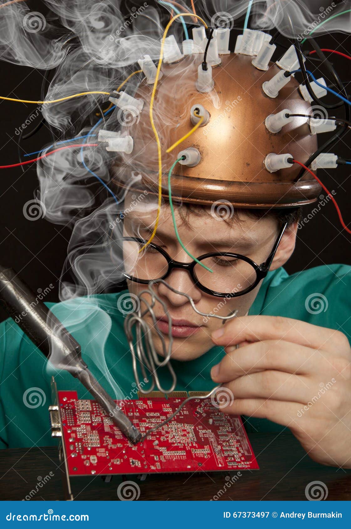 Inventor with Soldering Iron Stock Image - Image of brainstorm, idea ...