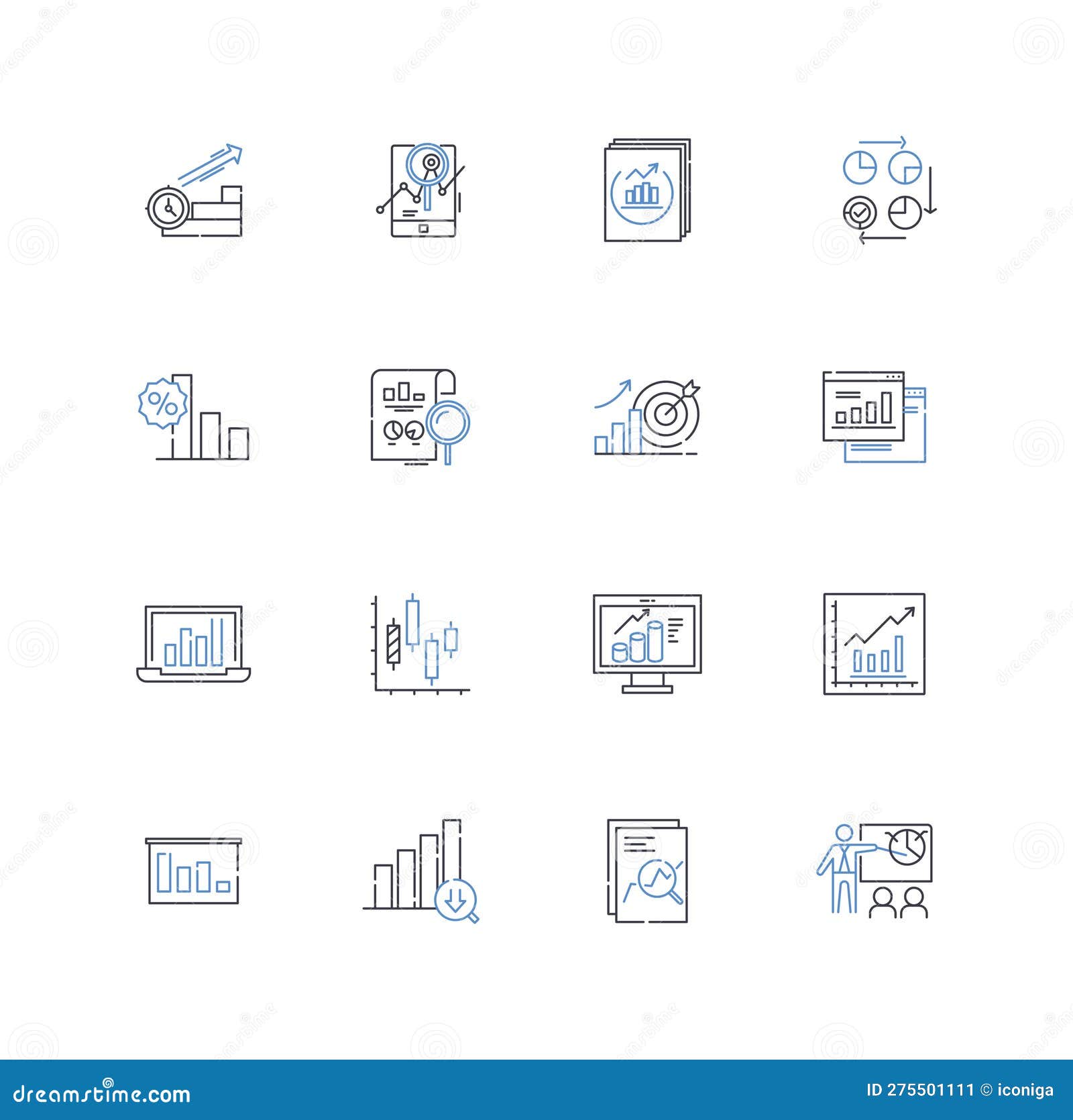Inventories Counts Line Icons Collection. Accuracy, Barcoding, Audit ...