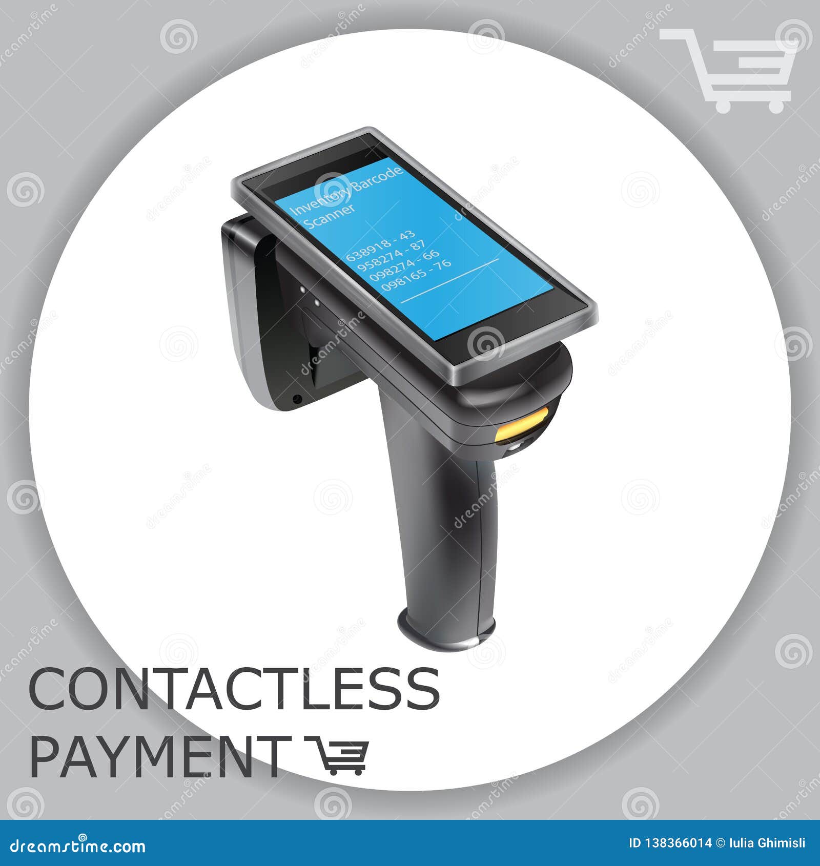 Inventory Barcode Scanner Reader. Barcode Scanner Vector Illustration ...