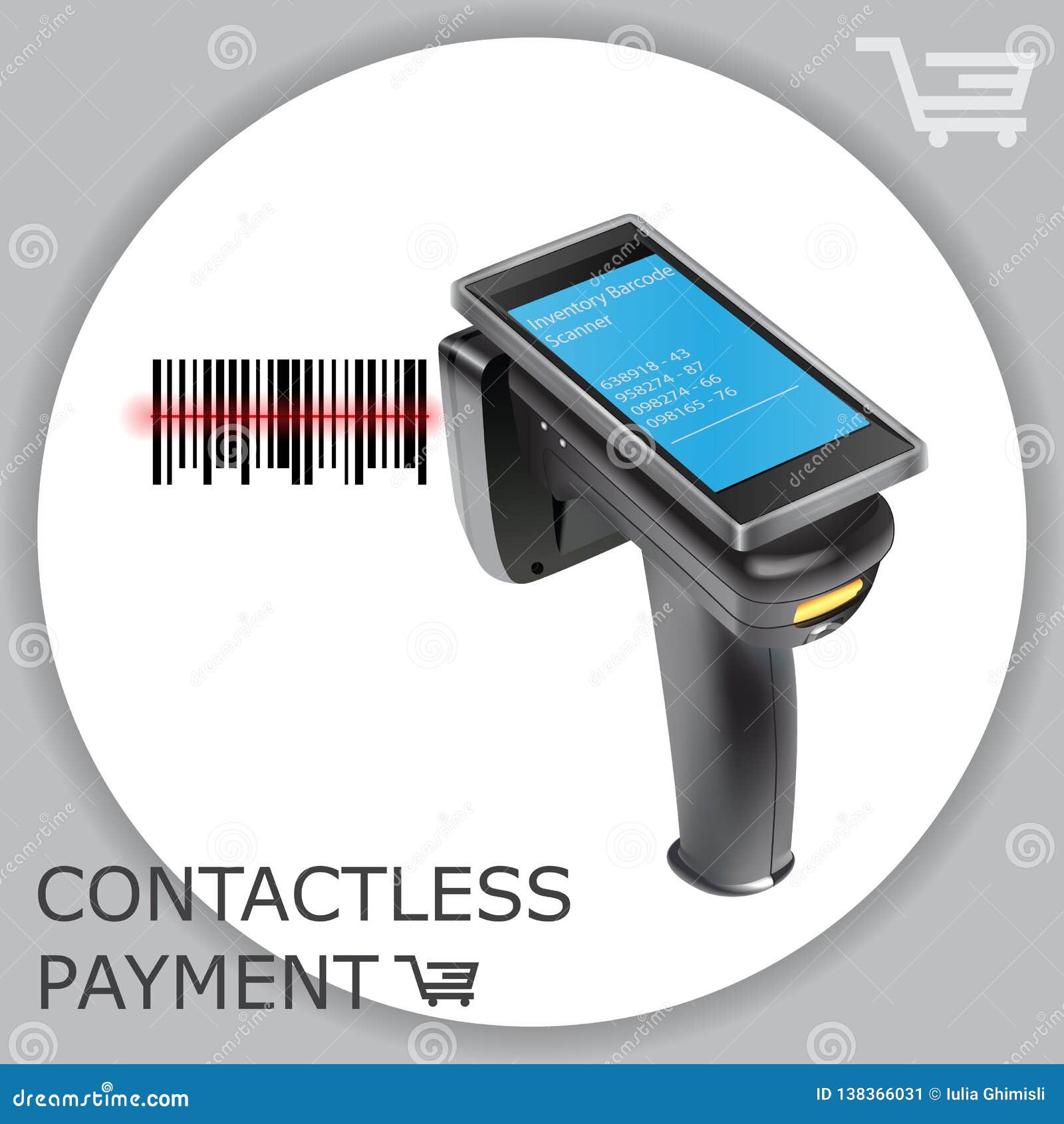 Inventory Barcode Scanner Reader. Barcode Scanner Vector Illustration ...
