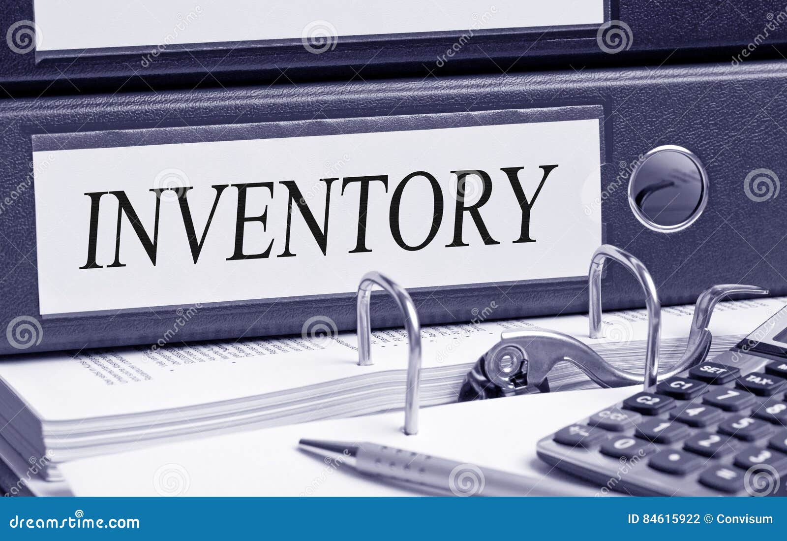 Inventory Binder in the Office Stock Photo - Image of order, calculator ...