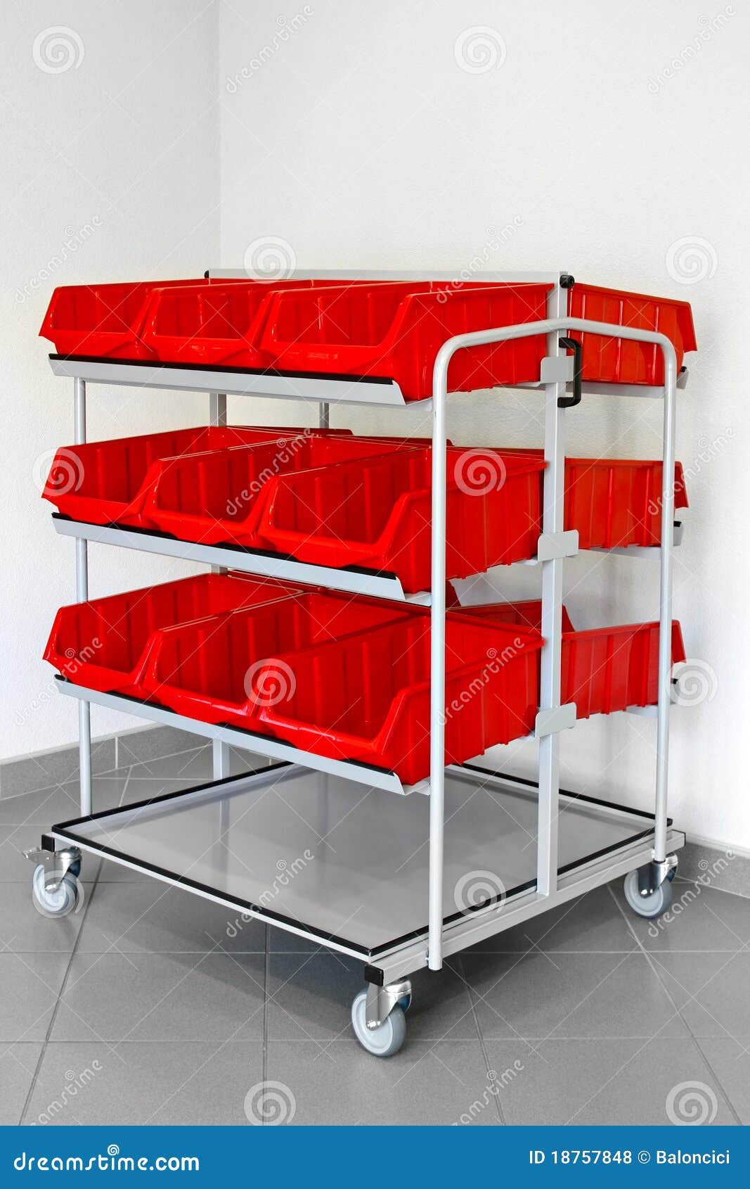 Inventory cart stock photo. Image of bins, organize, racks - 18757848