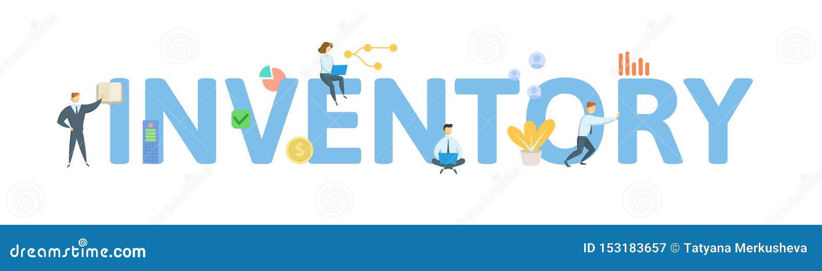 INVENTORY. Concept with People, Letters and Icons. Flat Vector ... INVENTORY. Concept with People, Letters and Icons. Flat Vector ...