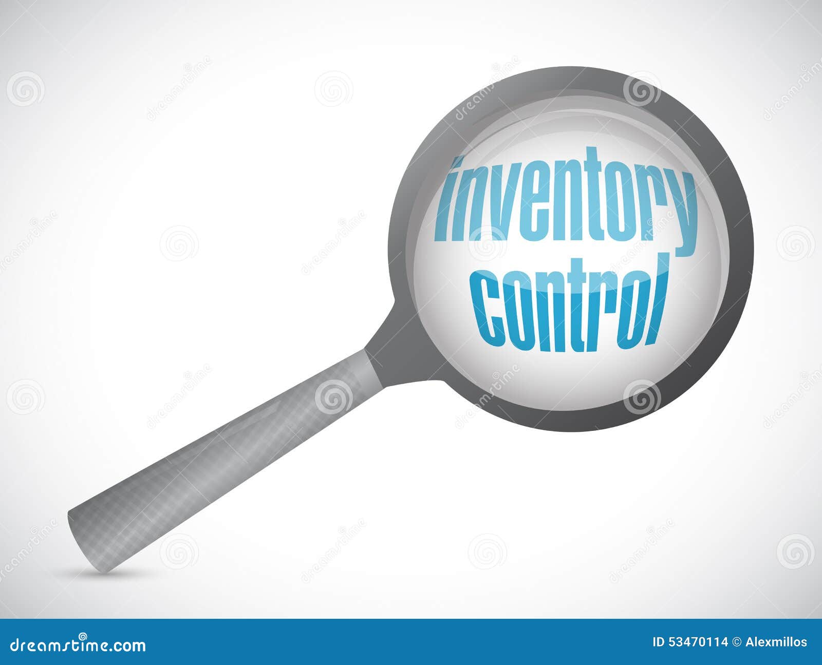 Inventory Control Magnify Glass Sign Concept Stock Illustration ...