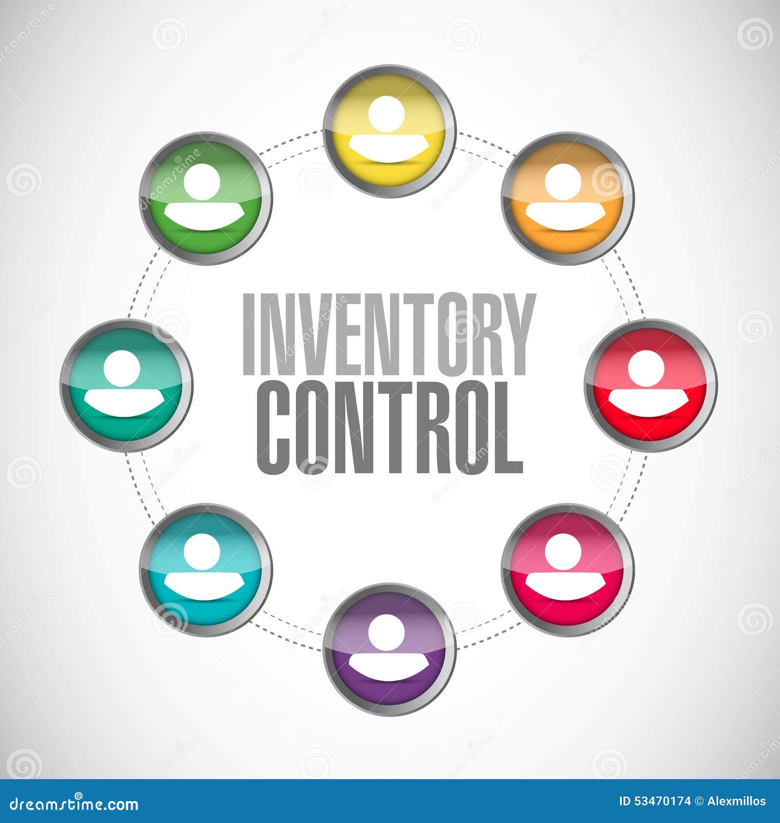 Inventory Control People Network Sign Concept Stock Illustration ...