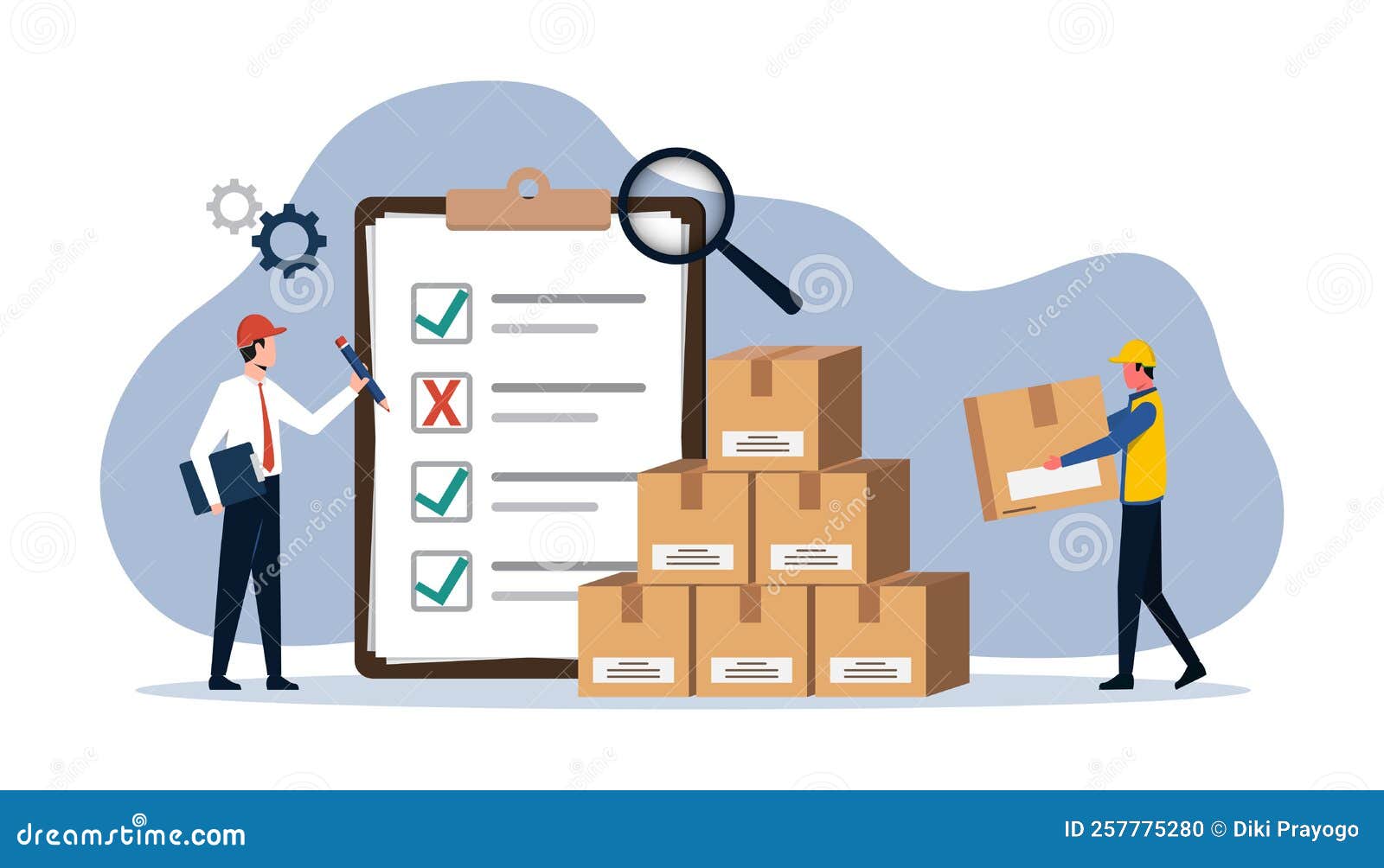 Inventory Control System Concept, Professional Manager and Worker are ...