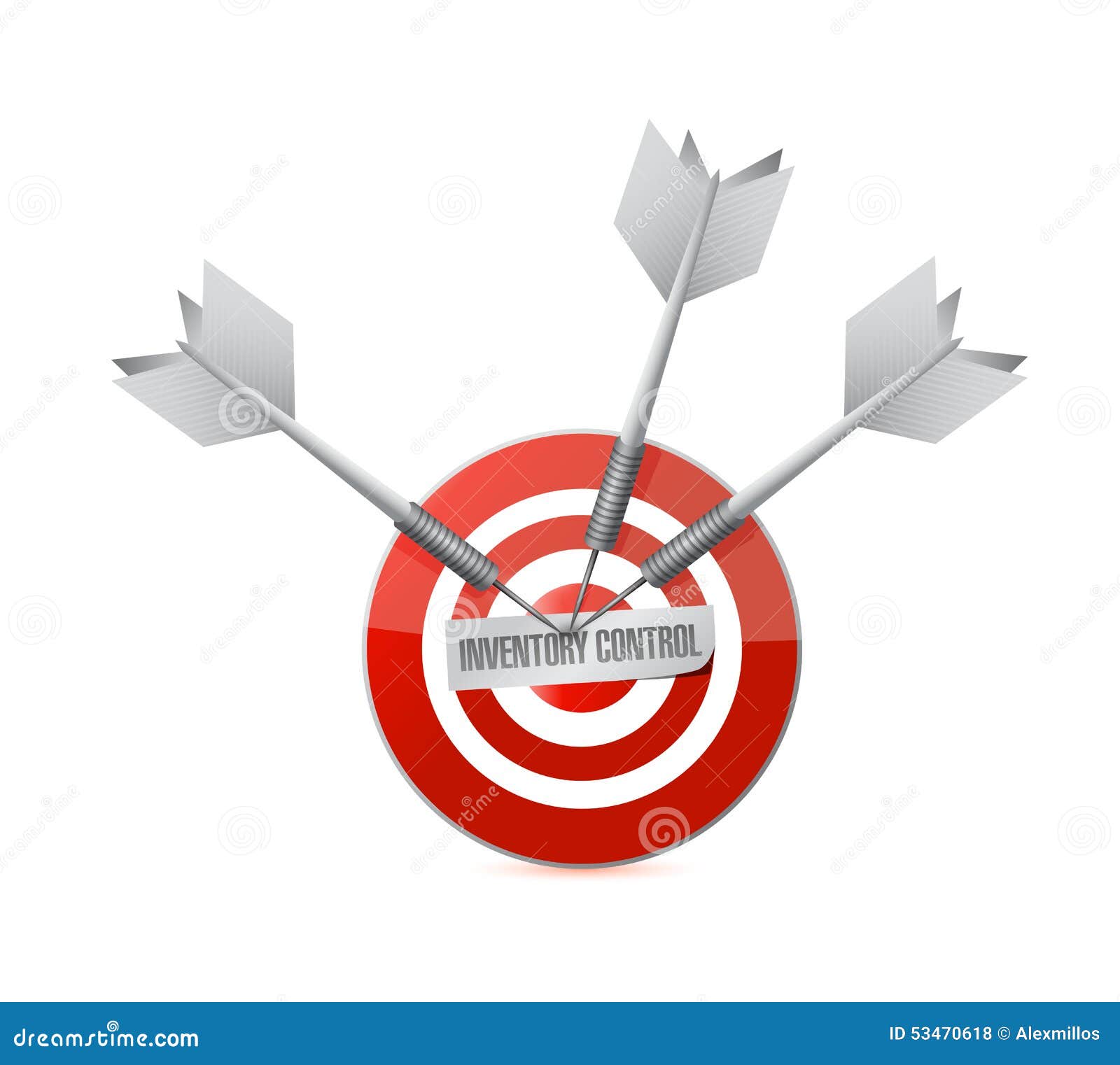 Inventory Control Target Sign Concept Stock Illustration - Illustration ...