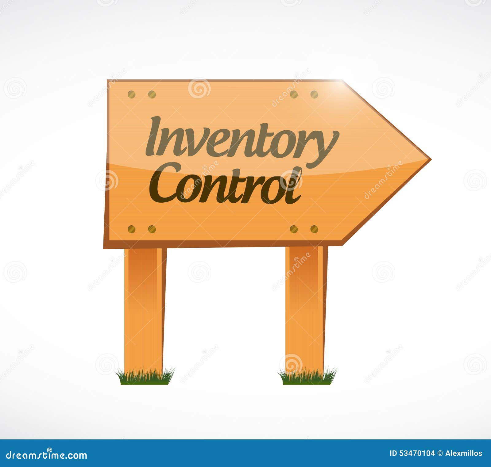 Inventory Control Wood Sign Concept Stock Illustration - Illustration ...