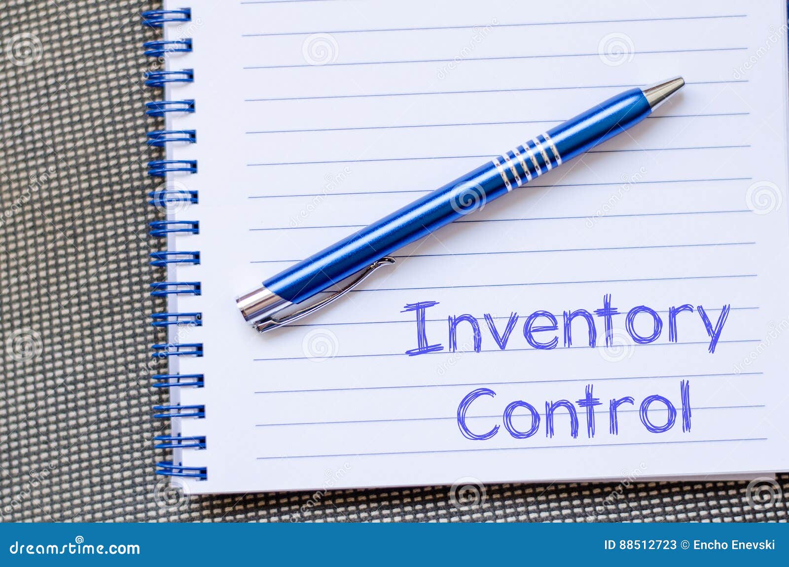 Inventory Control Write on Notebook Stock Image - Image of showing ...