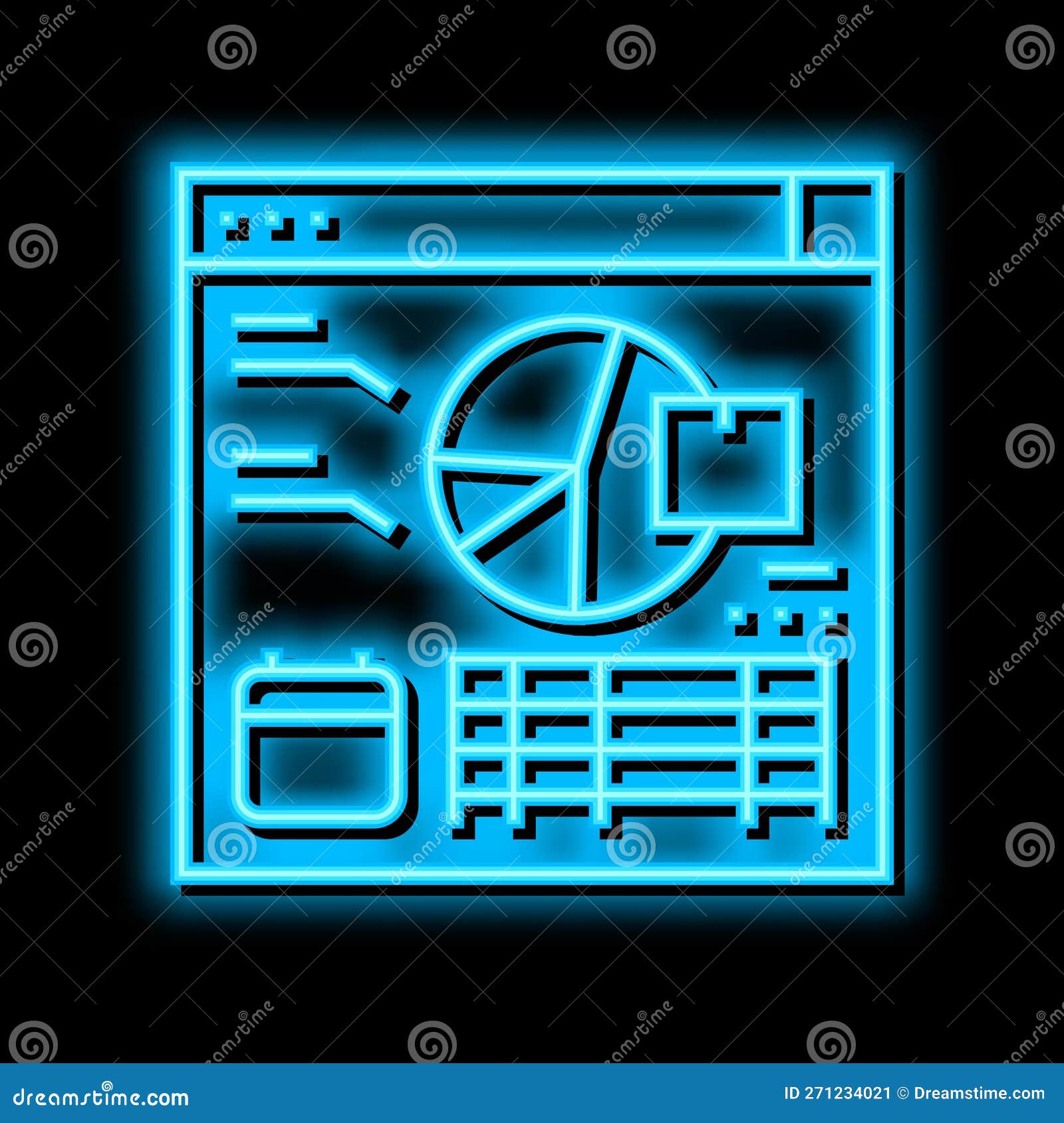 Inventory Forecasting Report Neon Glow Icon Illustration Stock Vector ...