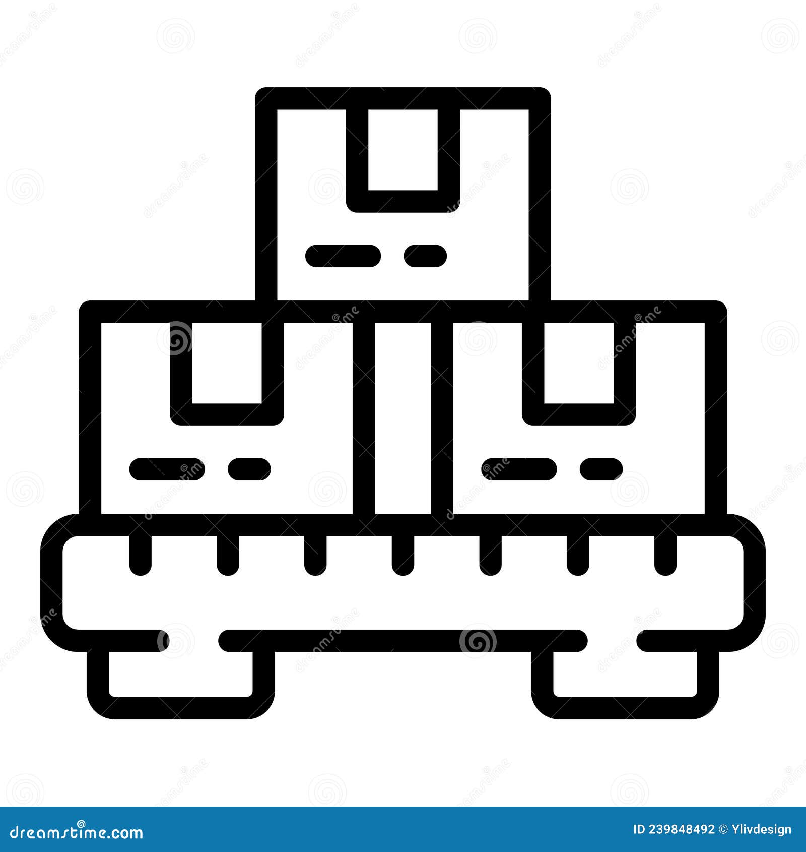 Inventory Icon Outline Vector. Digital Management Stock Vector ...