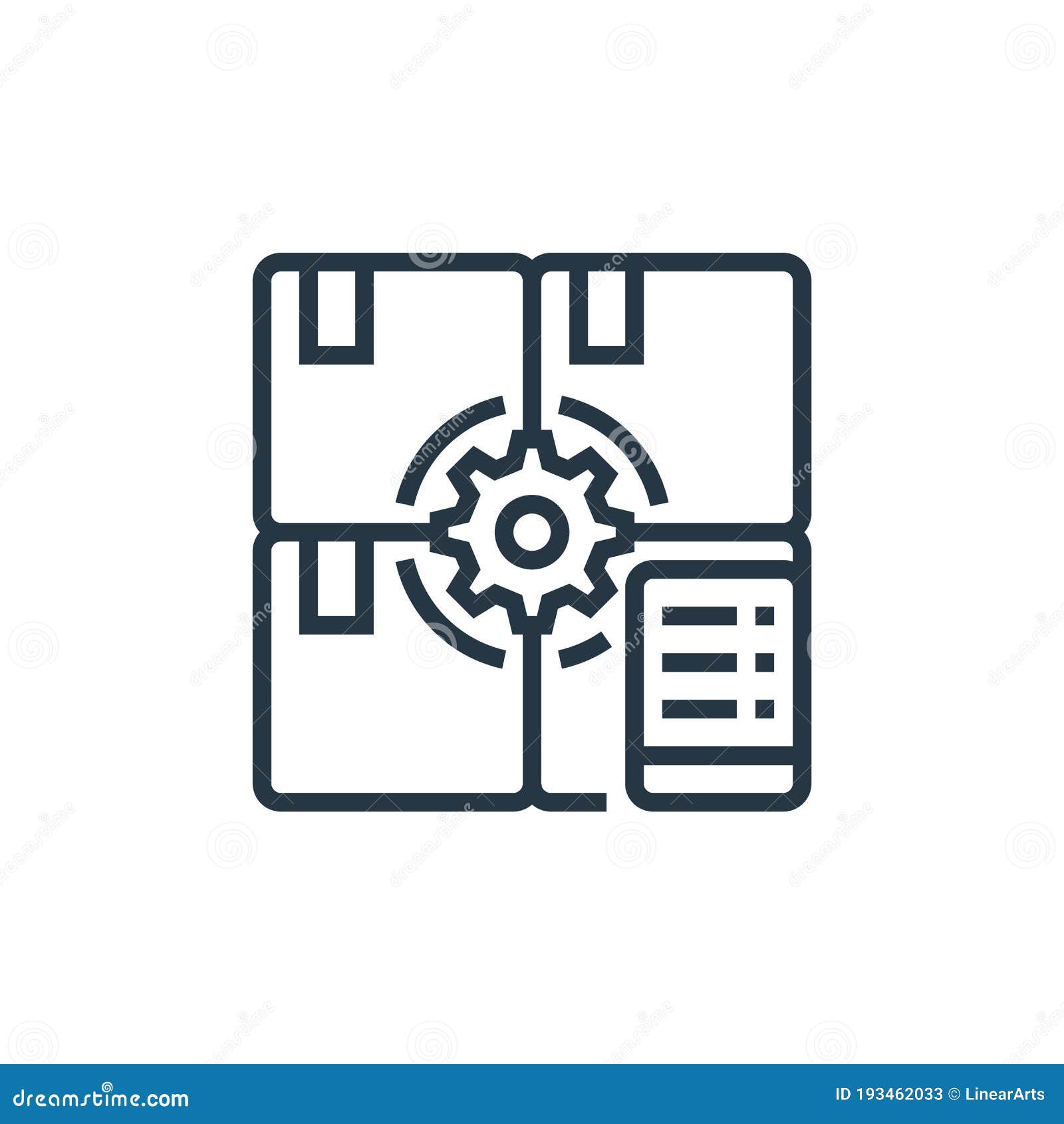 Inventory Icon Vector from Business Process Outsourcing Concept. Thin ...