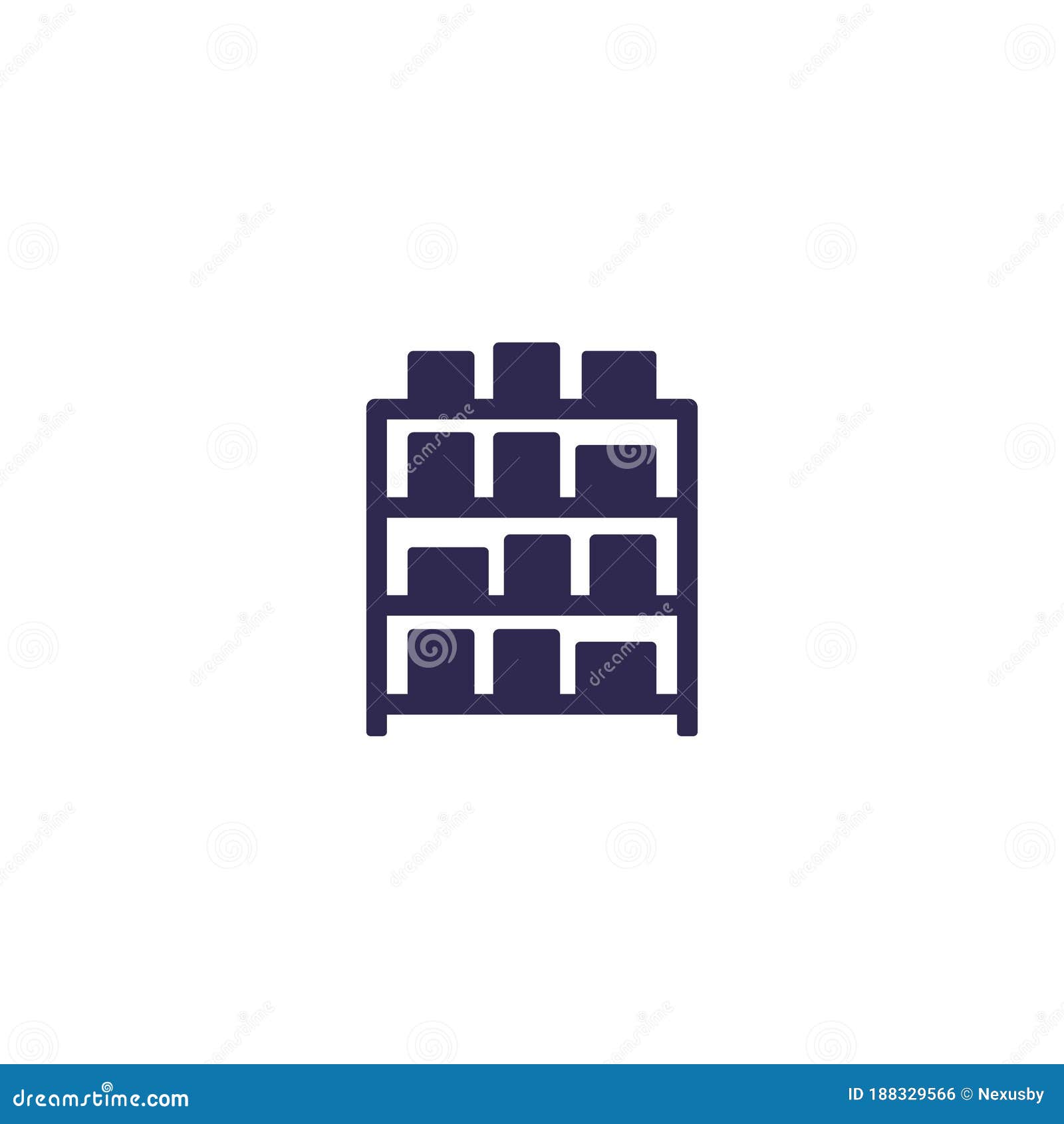 Inventory Icon on White, Vector Stock Vector - Illustration of logistic ...