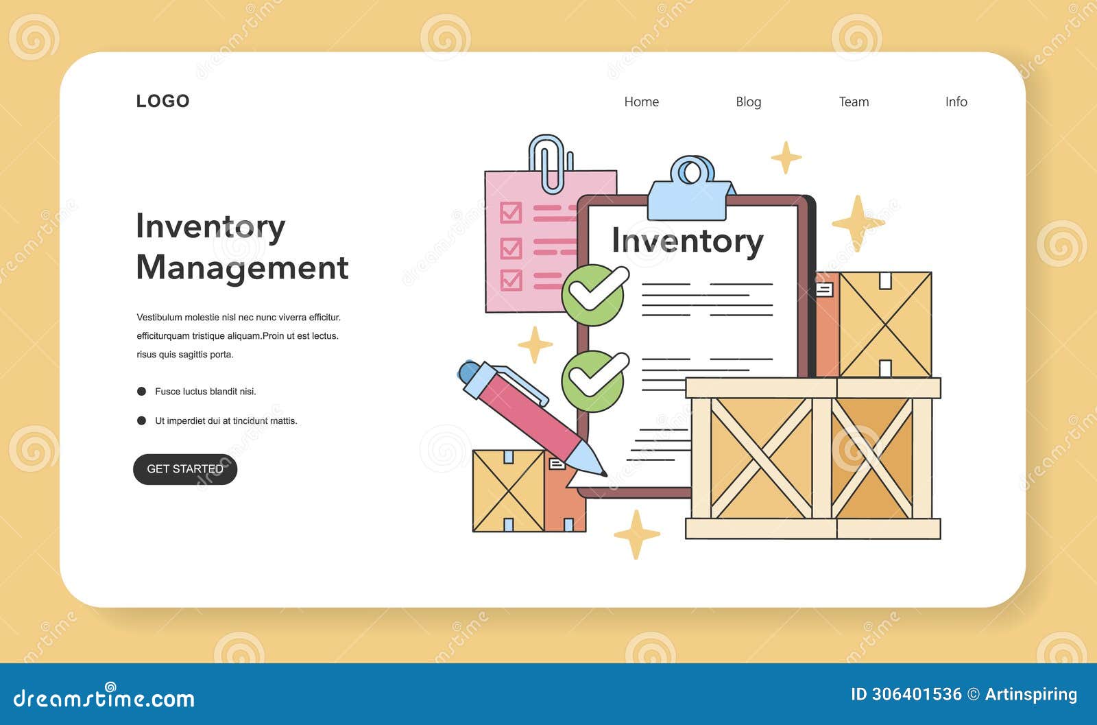 Inventory Management Accuracy. Flat Vector Illustration Stock Vector ...