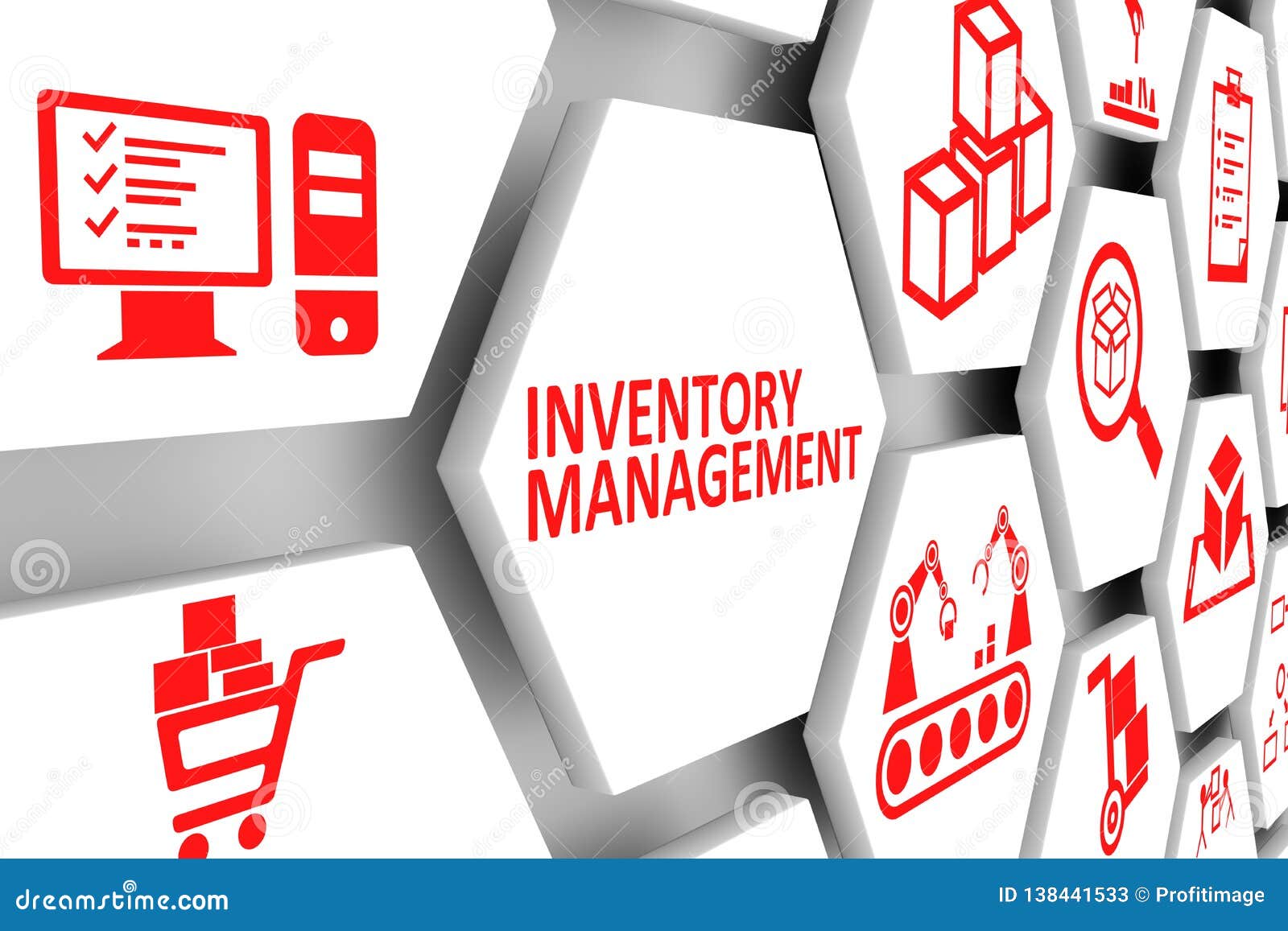 INVENTORY MANAGEMENT Concept Cell Background Stock Illustration ...