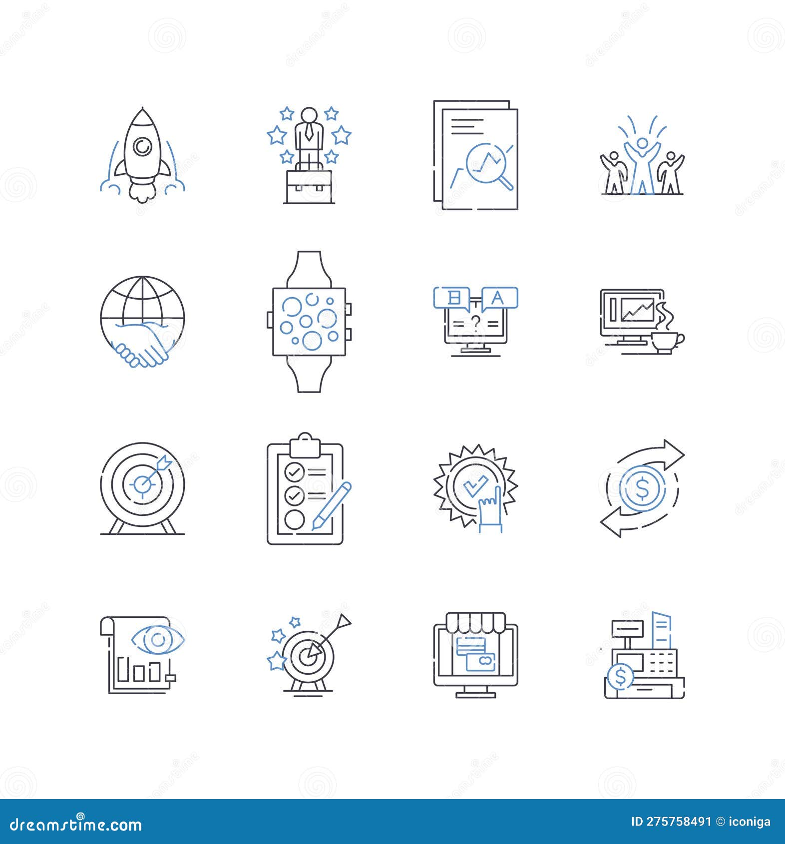 Inventory Management Line Icons Collection. Tracking, Control ...