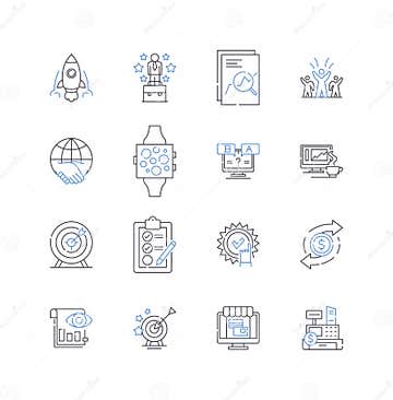 Inventory Management Line Icons Collection. Tracking, Control ...
