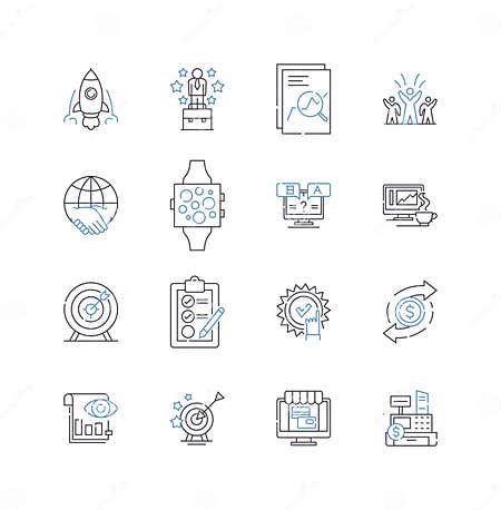 Inventory Management Line Icons Collection. Tracking, Control ...