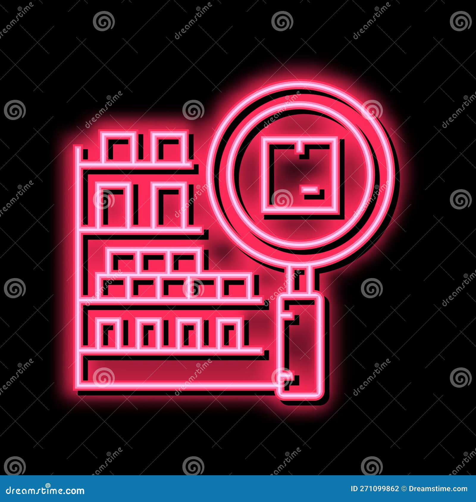 Inventory Management Neon Glow Icon Illustration Stock Vector ...
