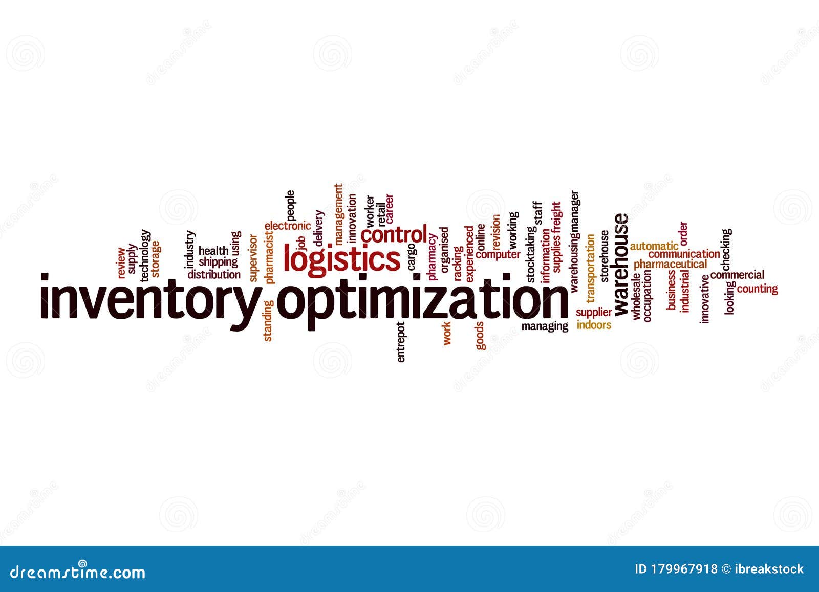Inventory Optimization Word Cloud Concept Stock Illustration ...