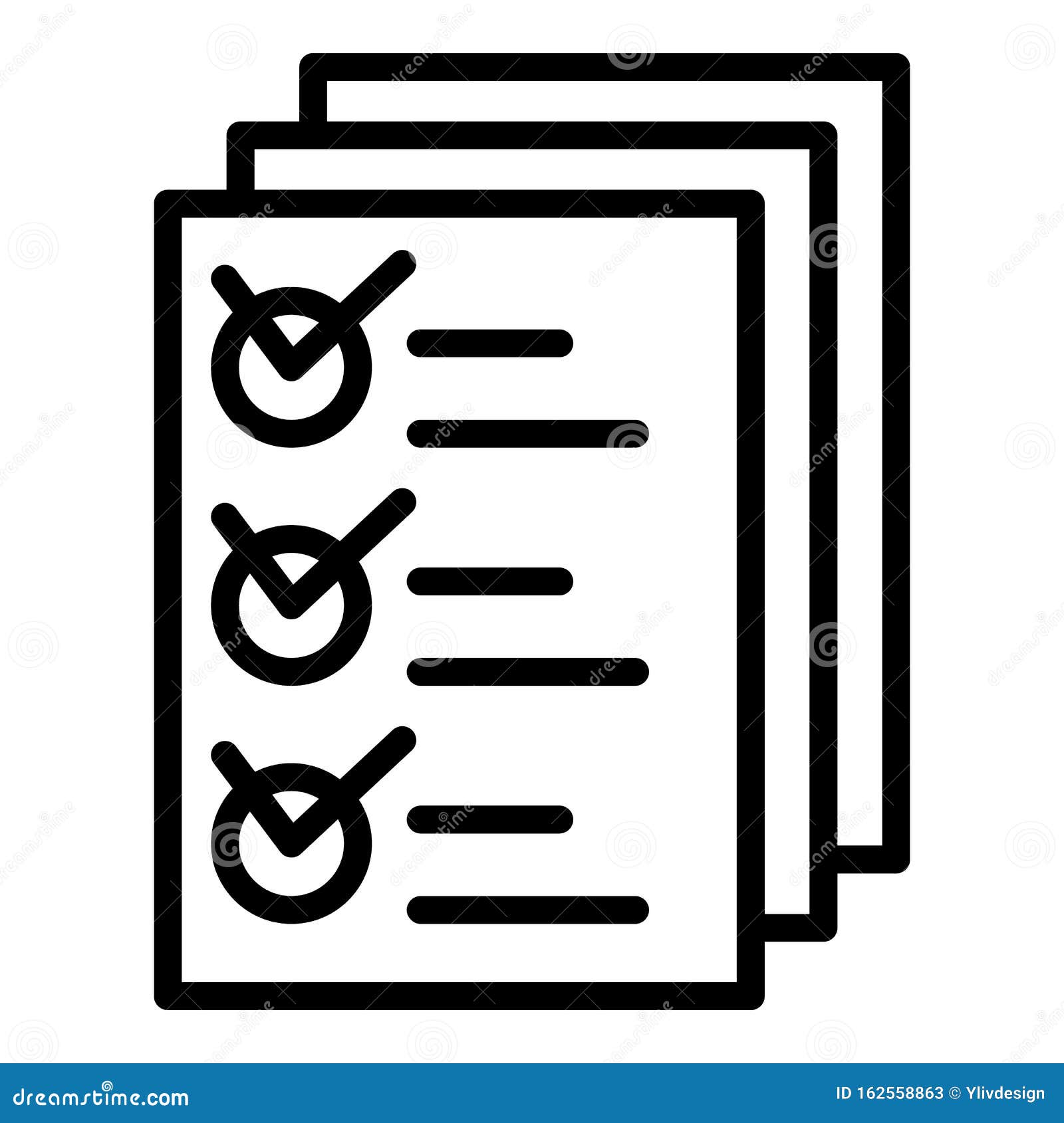 Inventory Papers Icon, Outline Style Stock Vector - Illustration of ...