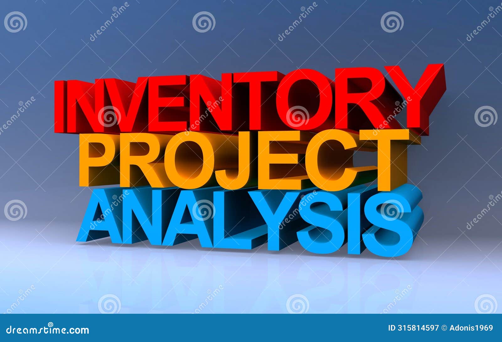 Inventory Project Analysis on Blue Stock Illustration - Illustration of ...