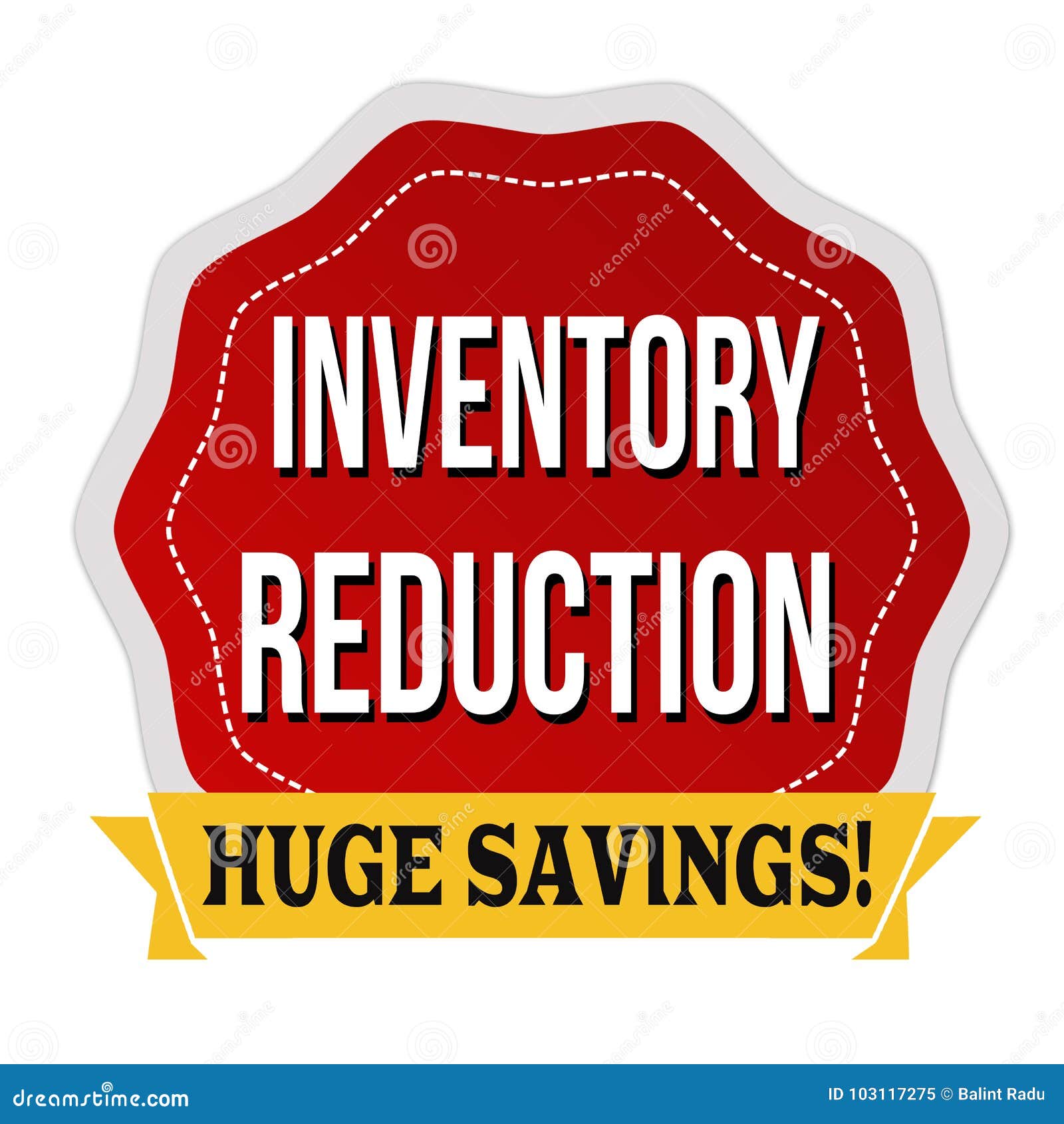 Inventory Reduction Label Or Sticker Stock Vector - Illustration of ...
