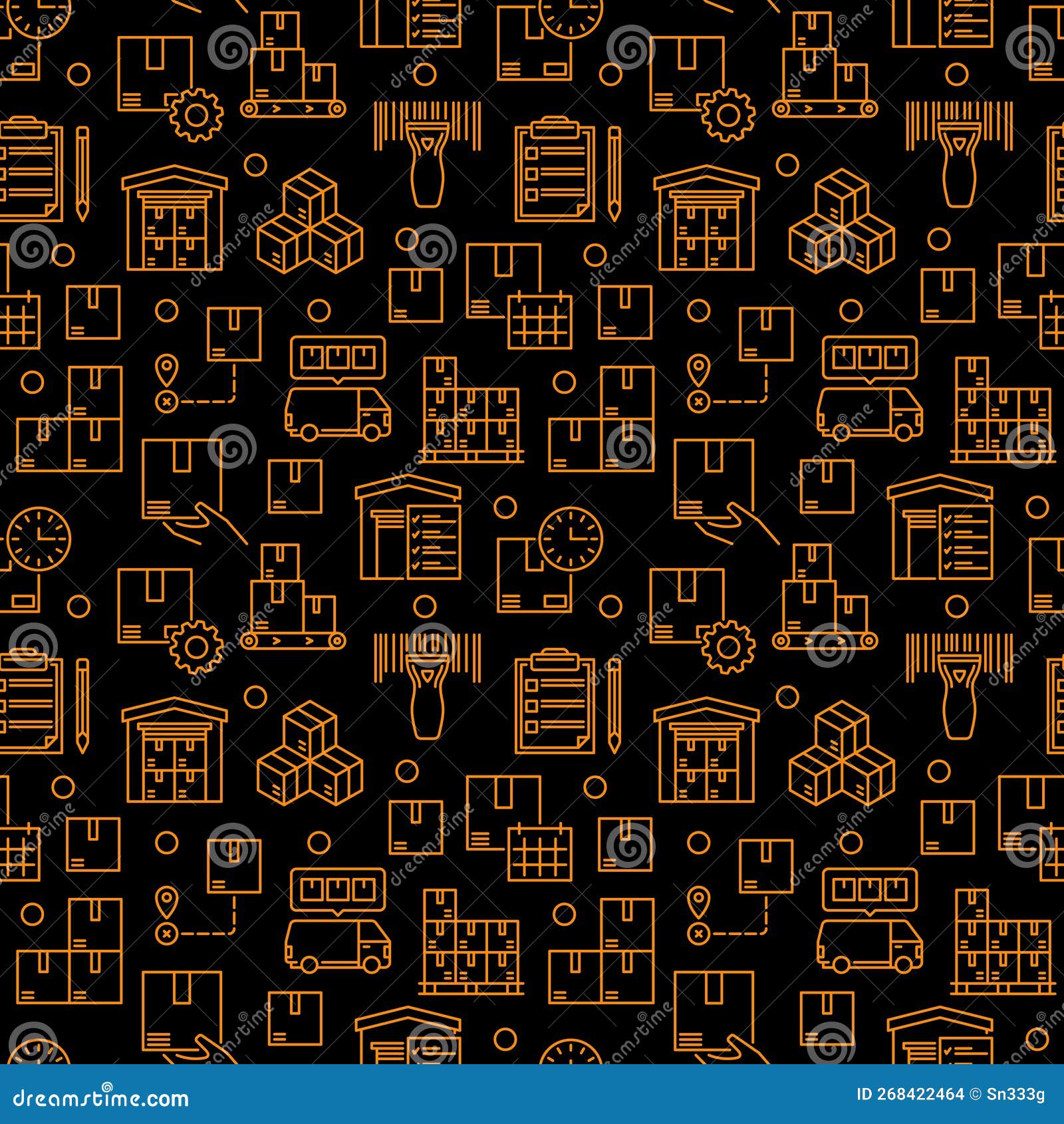 Logistics Background, Logistics Icons Vector Illustration ...