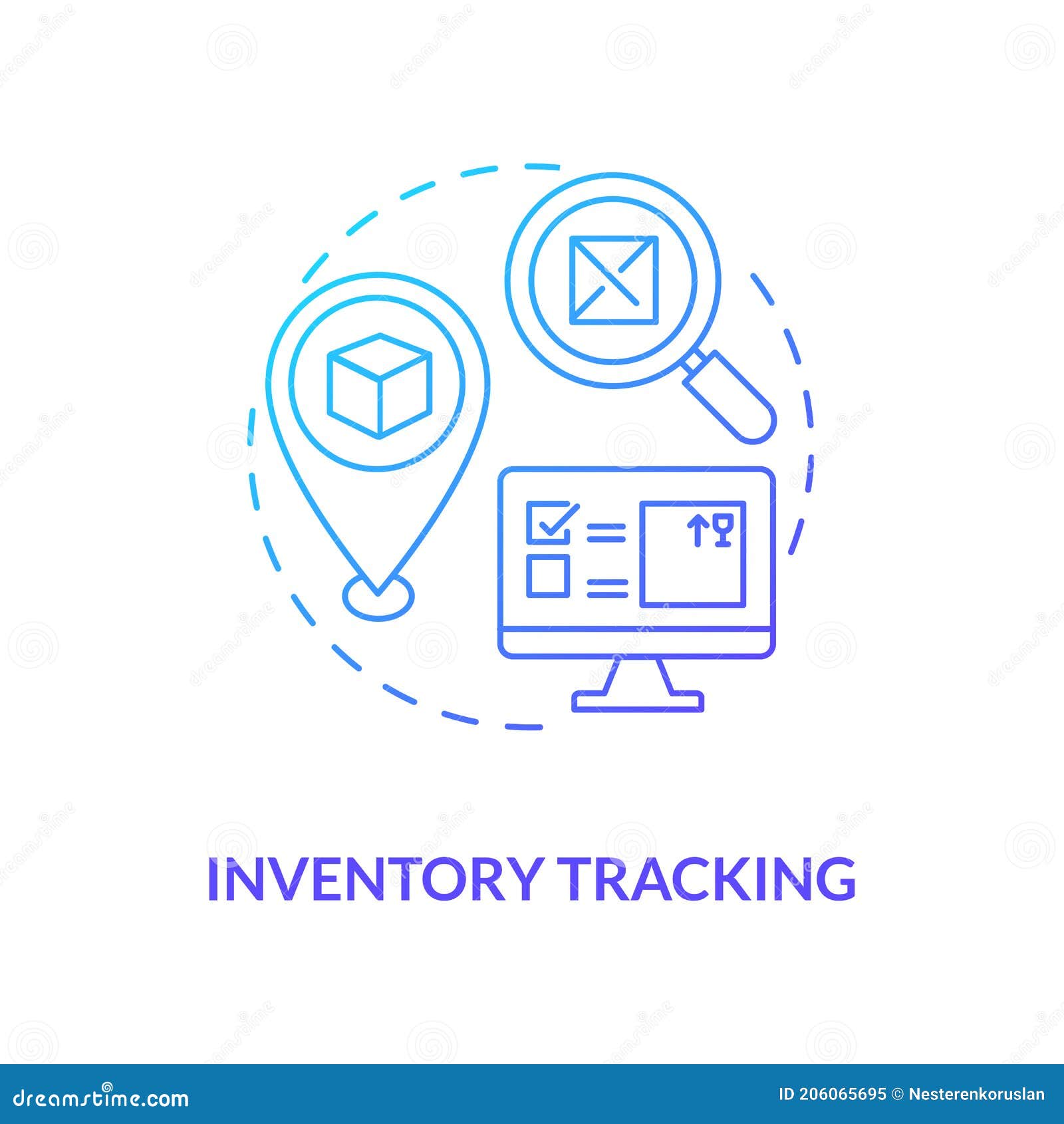 Inventory Tracking Concept Icon Stock Vector - Illustration of dark ...
