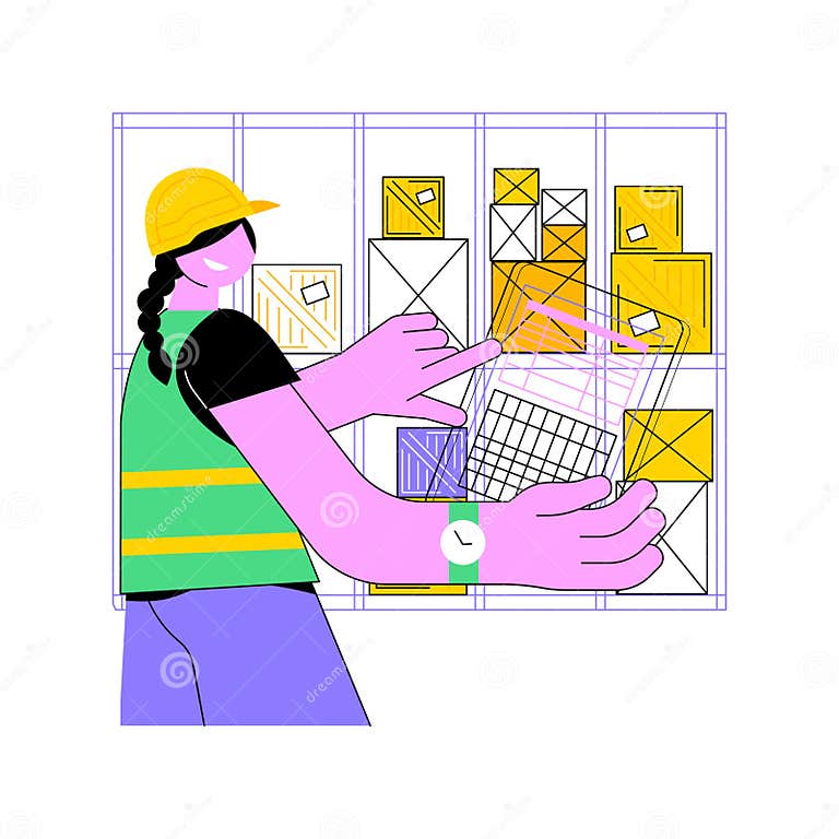 Inventory Tracking Isolated Cartoon Vector Illustrations. Stock Vector ...