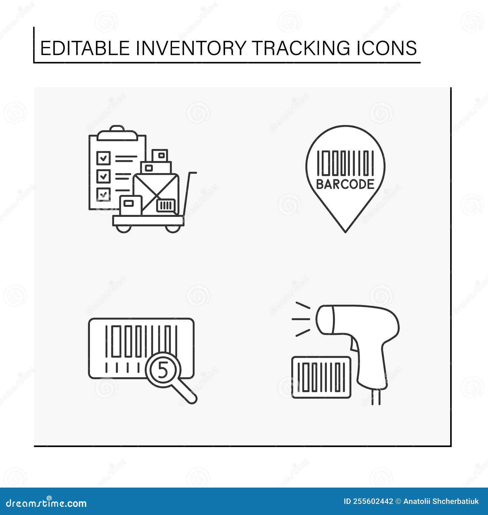 Inventory Tracking Isolated Cartoon Vector Illustrations ...