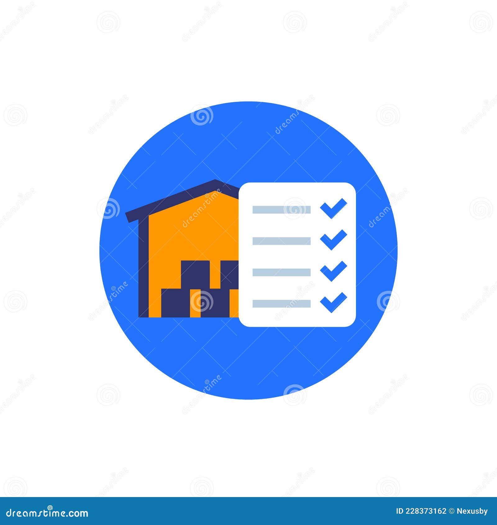 Inventory, Warehouse and Checklist Icon Stock Vector - Illustration of ...