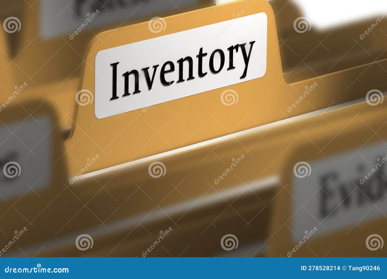 Inventory Word on File Folder Tab Stock Illustration - Illustration of ...