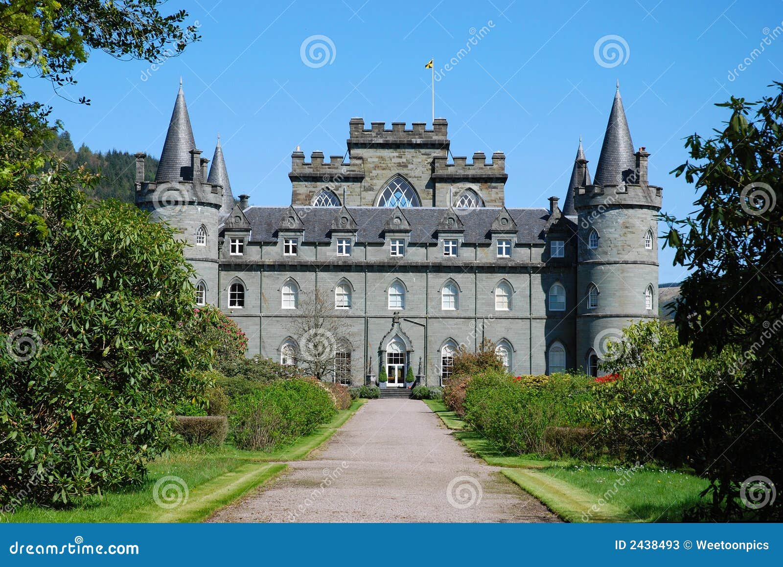 Inveraray Castle. stock image. Image of scotland, attraction - 2438493