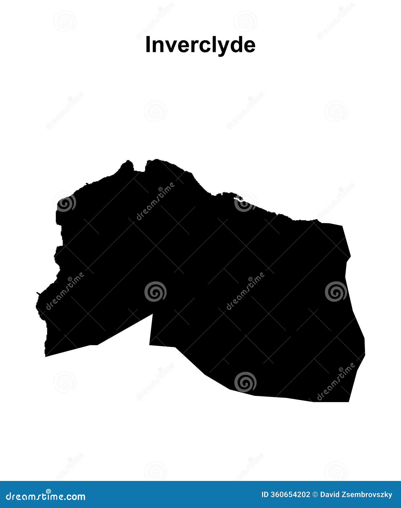 Inverclyde Map Vector | CartoonDealer.com #141366893