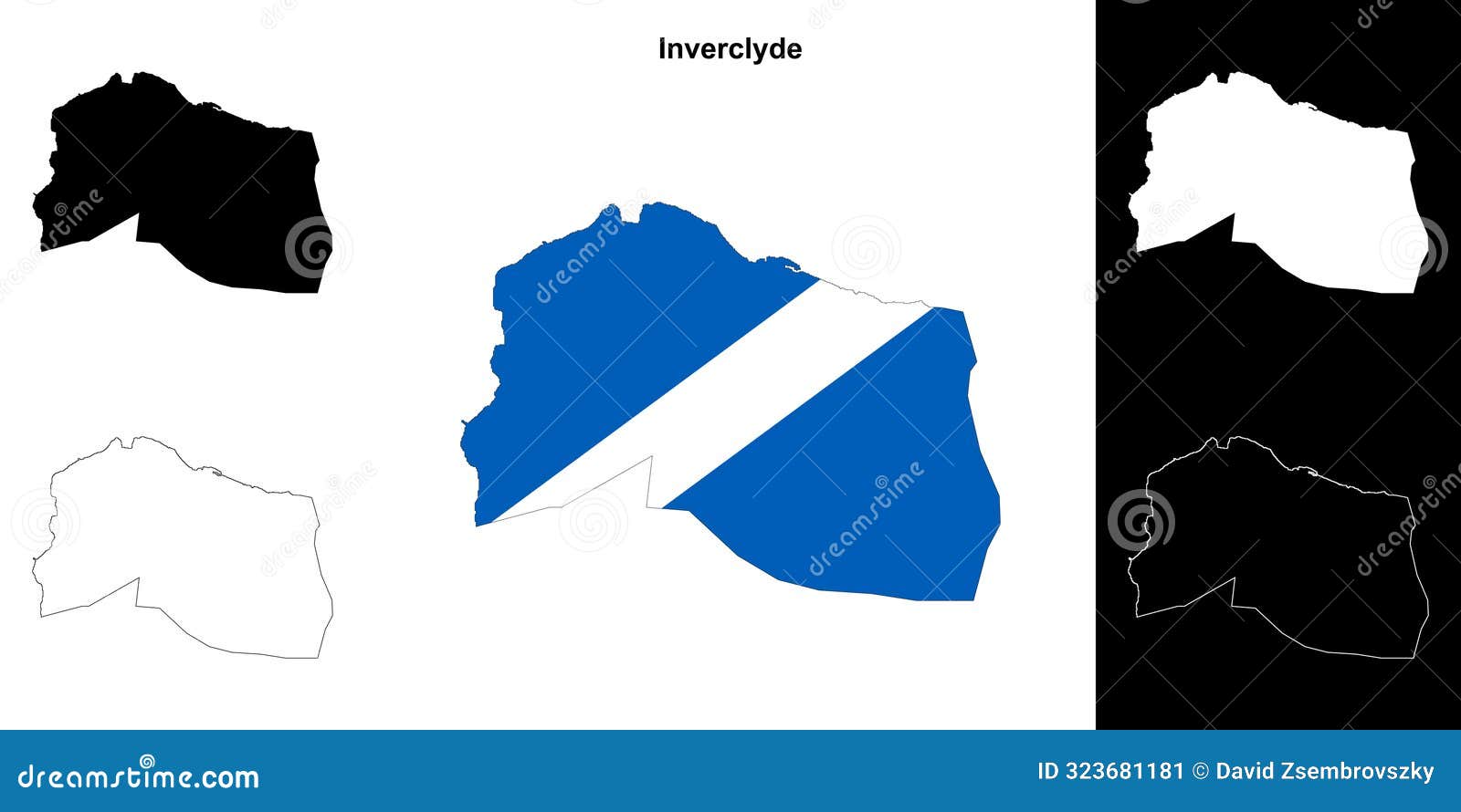 Inverclyde Map Vector | CartoonDealer.com #141366893